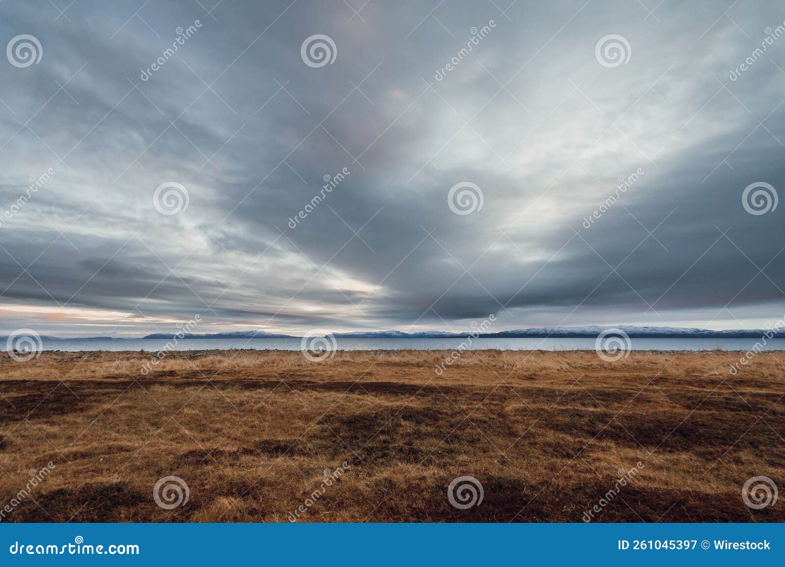 Landscape of a Valley with Cloud Sin the Sky Stock Image - Image of ...