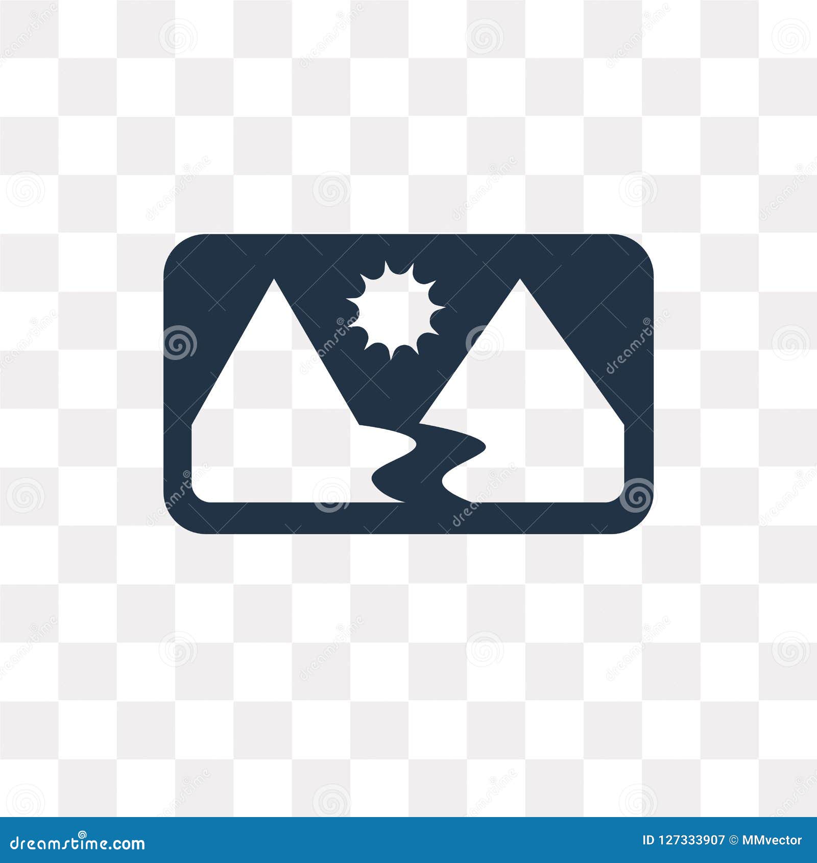 Landscape Vector Icon Isolated on Transparent Background, Landscape ...