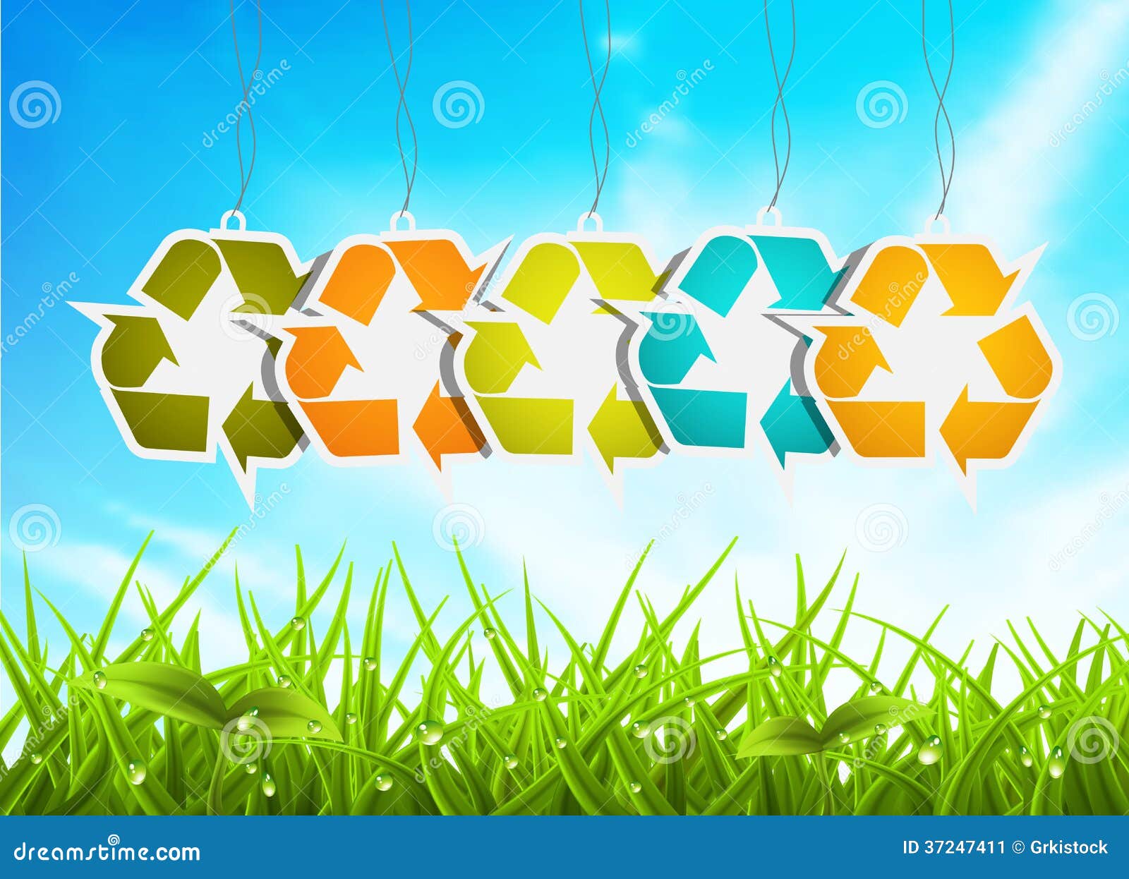 Landscape stock vector. Illustration of recycle, shadow - 37247411