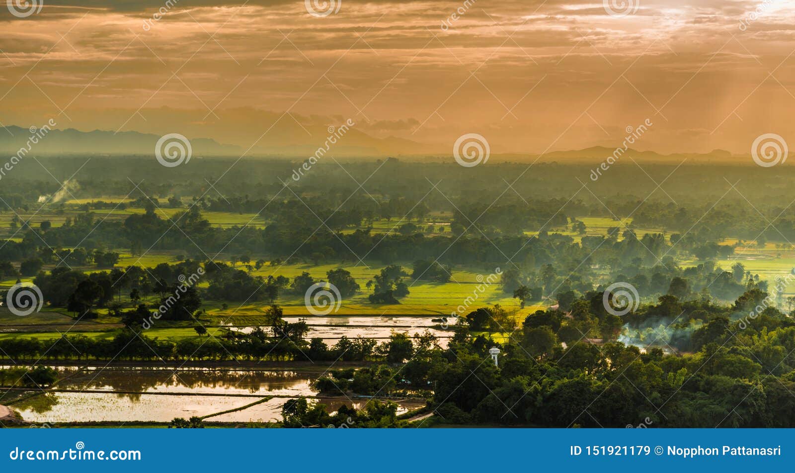 Landscape view from above. stock image. Image of summer - 151921179