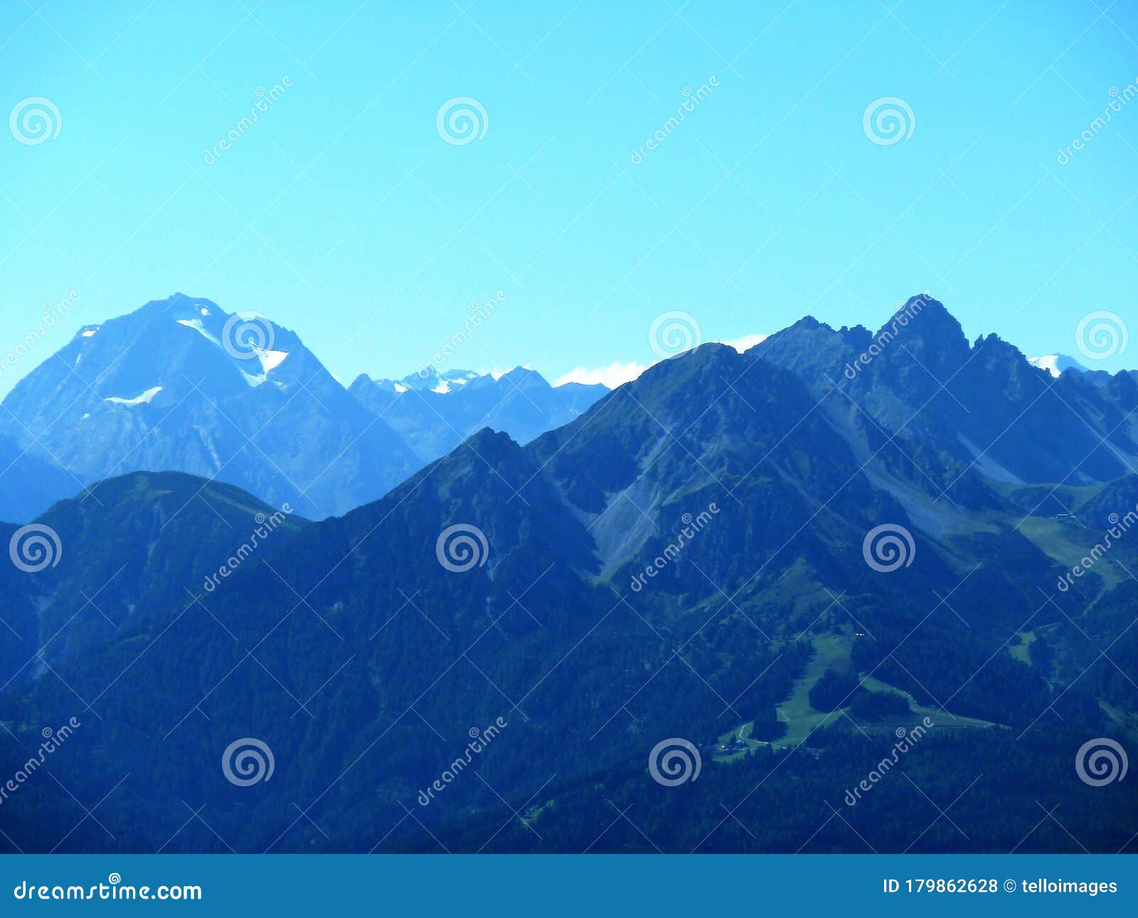 Landscape View of the Austrian Alps Stock Photo - Image of tourism ...