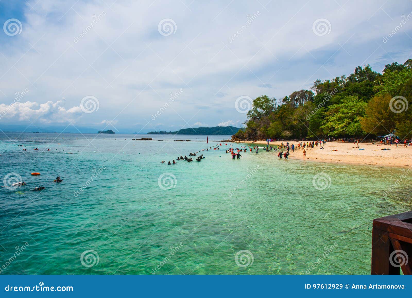 Landscape with a View of the Beach at SAPI Island Stock Image - Image ...