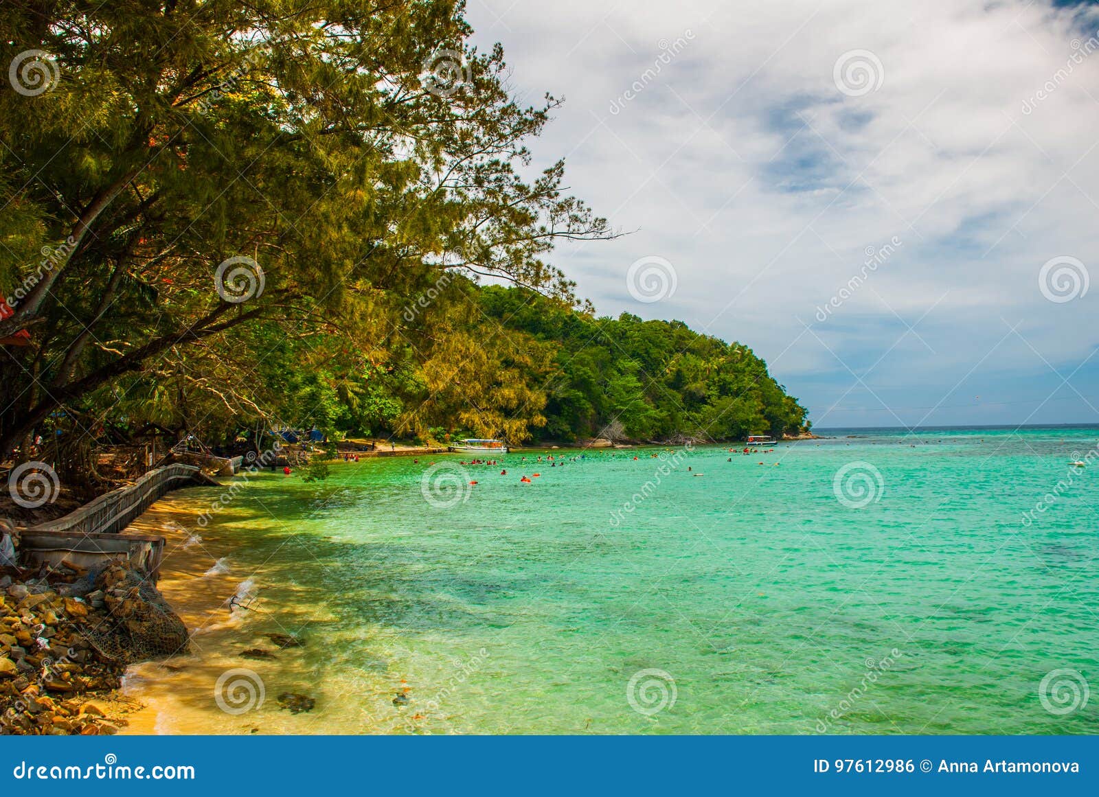 Landscape with a View of the Beach at SAPI Island Stock Photo - Image ...