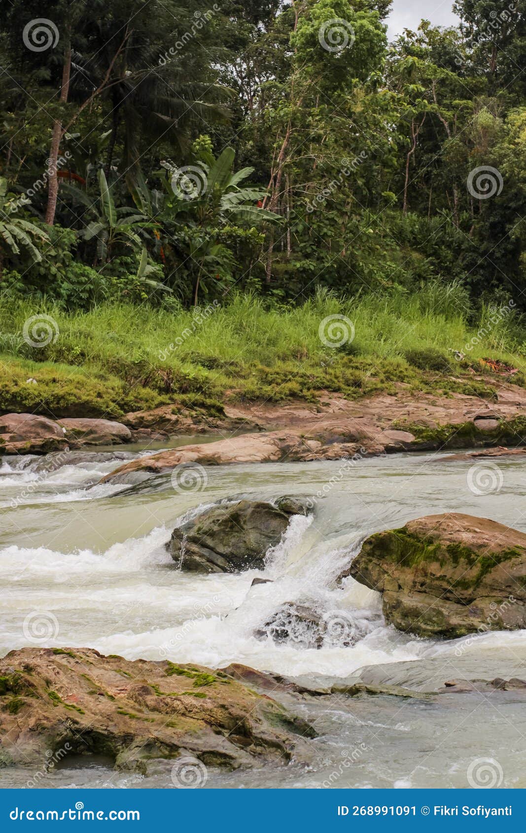 Landscape View of Beautiful Lake Water Splash. the River Flows through ...