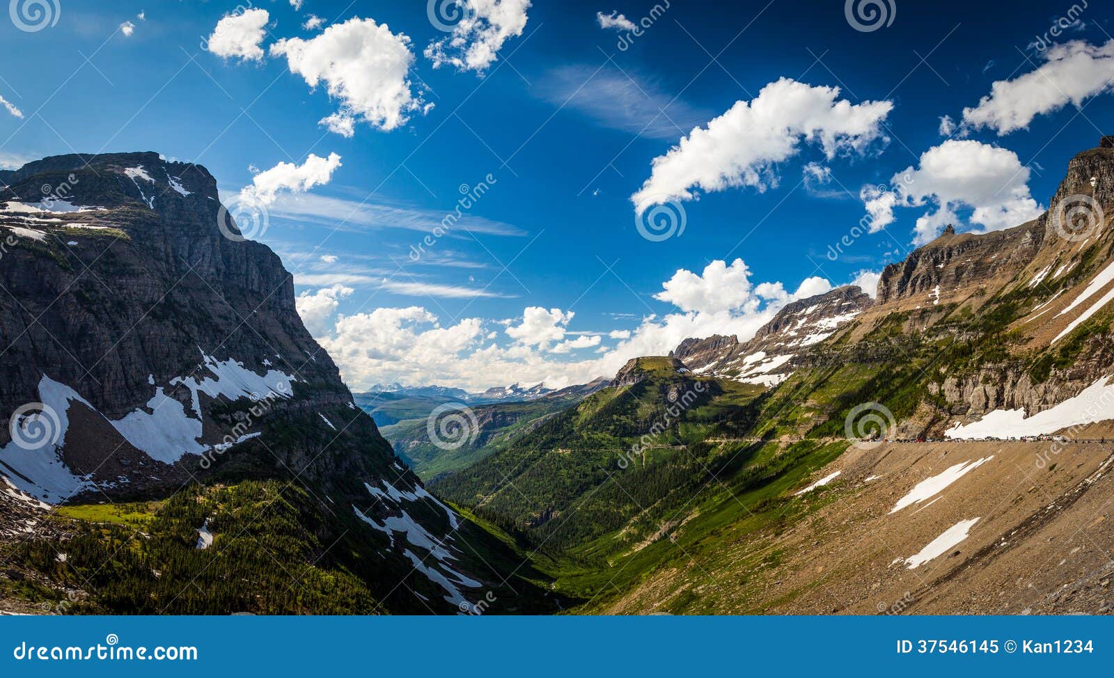 Landscape View in Glacier National Park at Logan Pass Stock Image ...