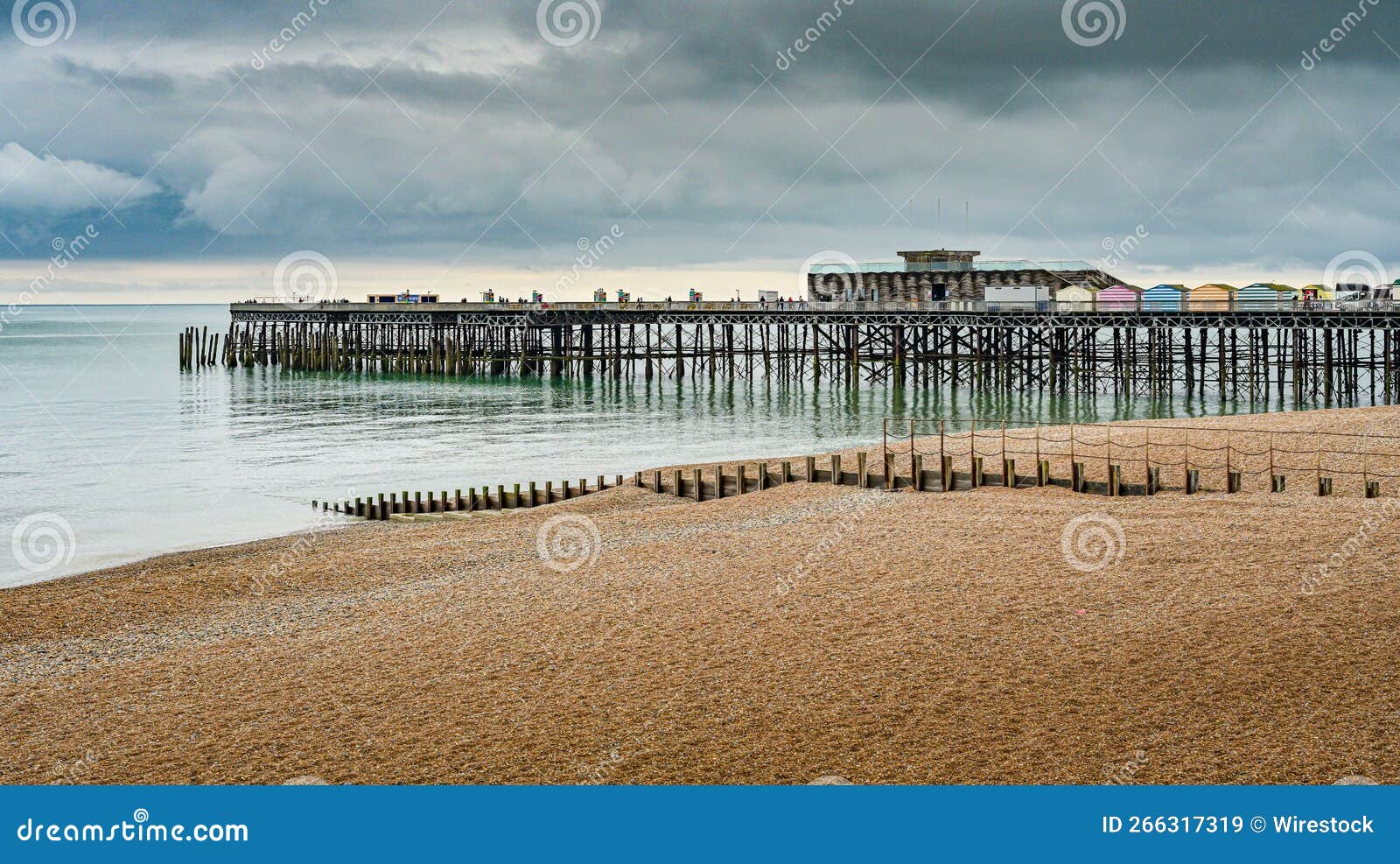 Landscape View of the Large Bridge in the Sea Stock Image - Image of ...