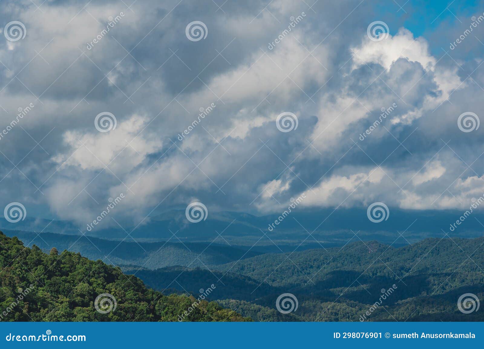 Landscape View and Layers Mountain at Rural Area Stock Image - Image of ...