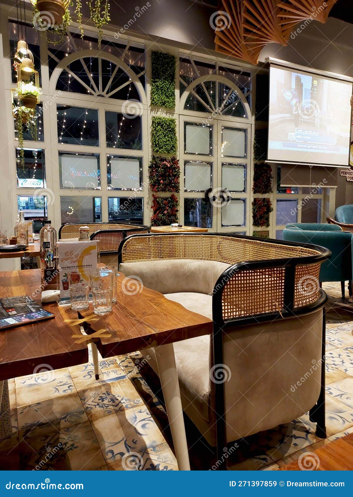 Landscape View of Modern and Luxury Restaurant - Image Editorial Stock ...