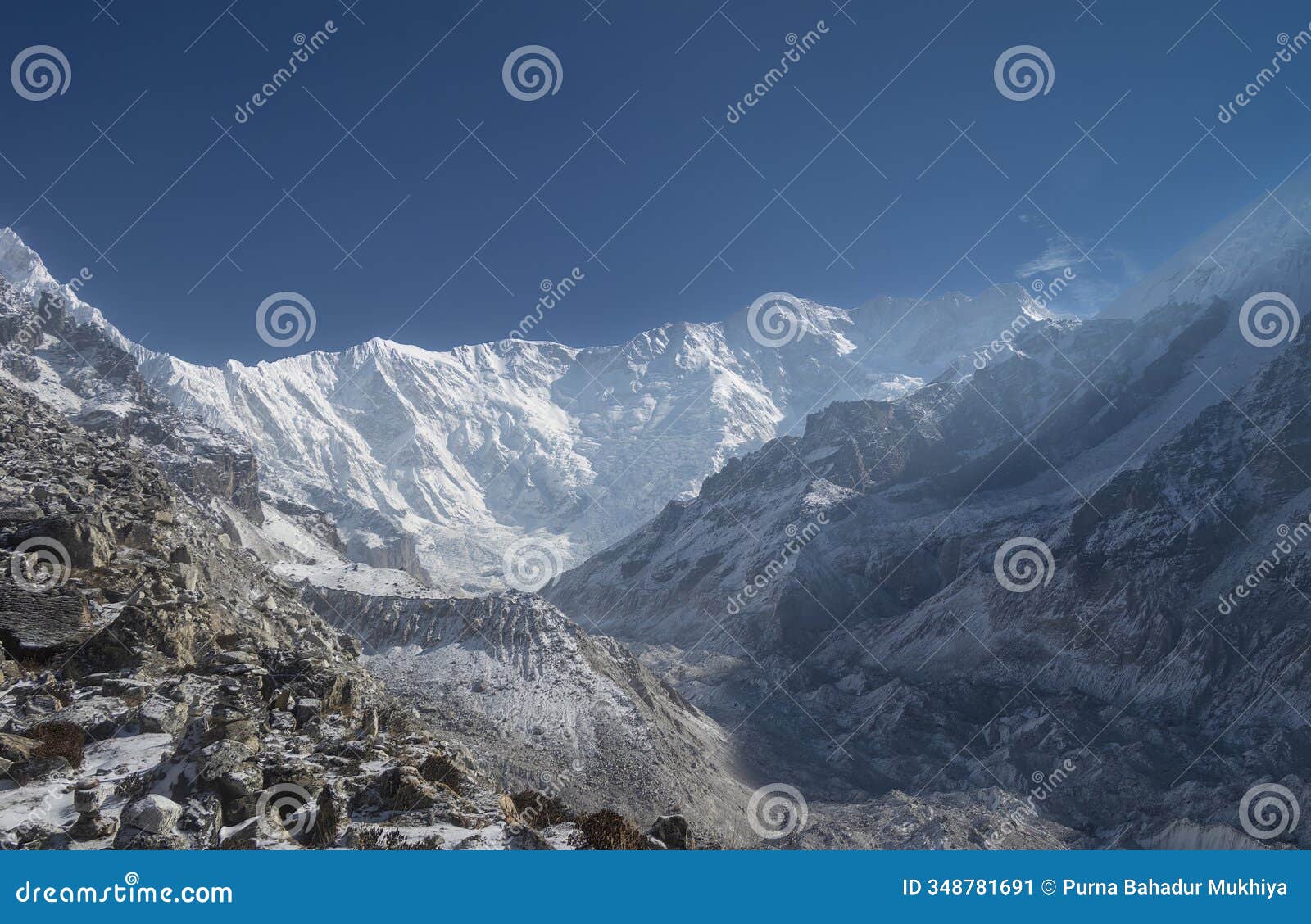 Landscape View of Mount Kanchenjunga Stock Image - Image of india ...