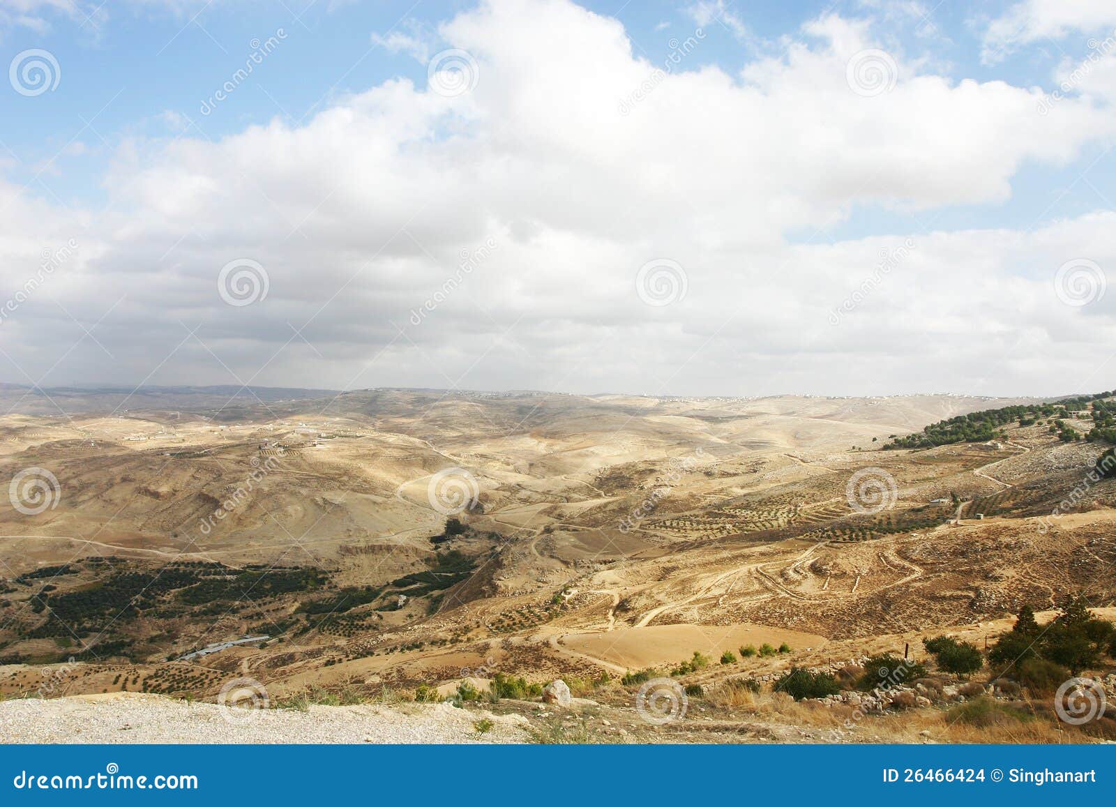 Landscape View at Mount Nebo, Jordan Stock Photo - Image of road, rock ...