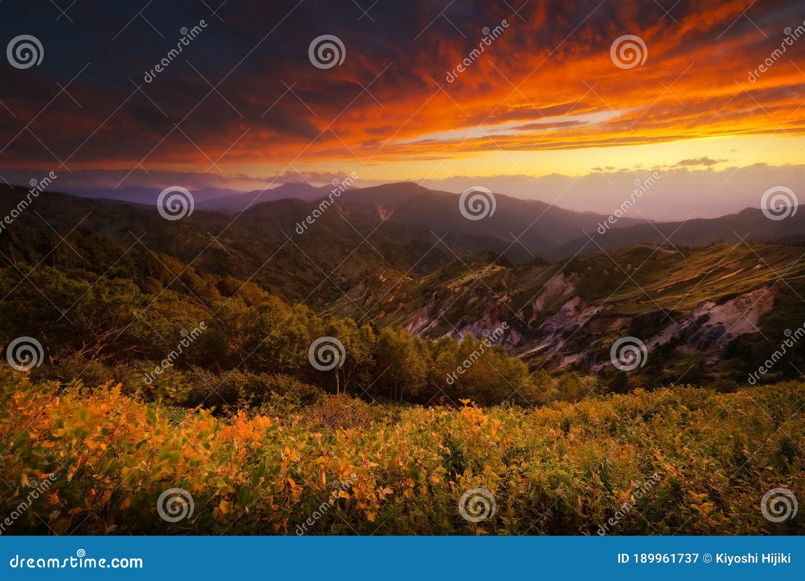 Landscape View Of Mount Shigakogen In Japan Royalty-Free Stock Photo ...