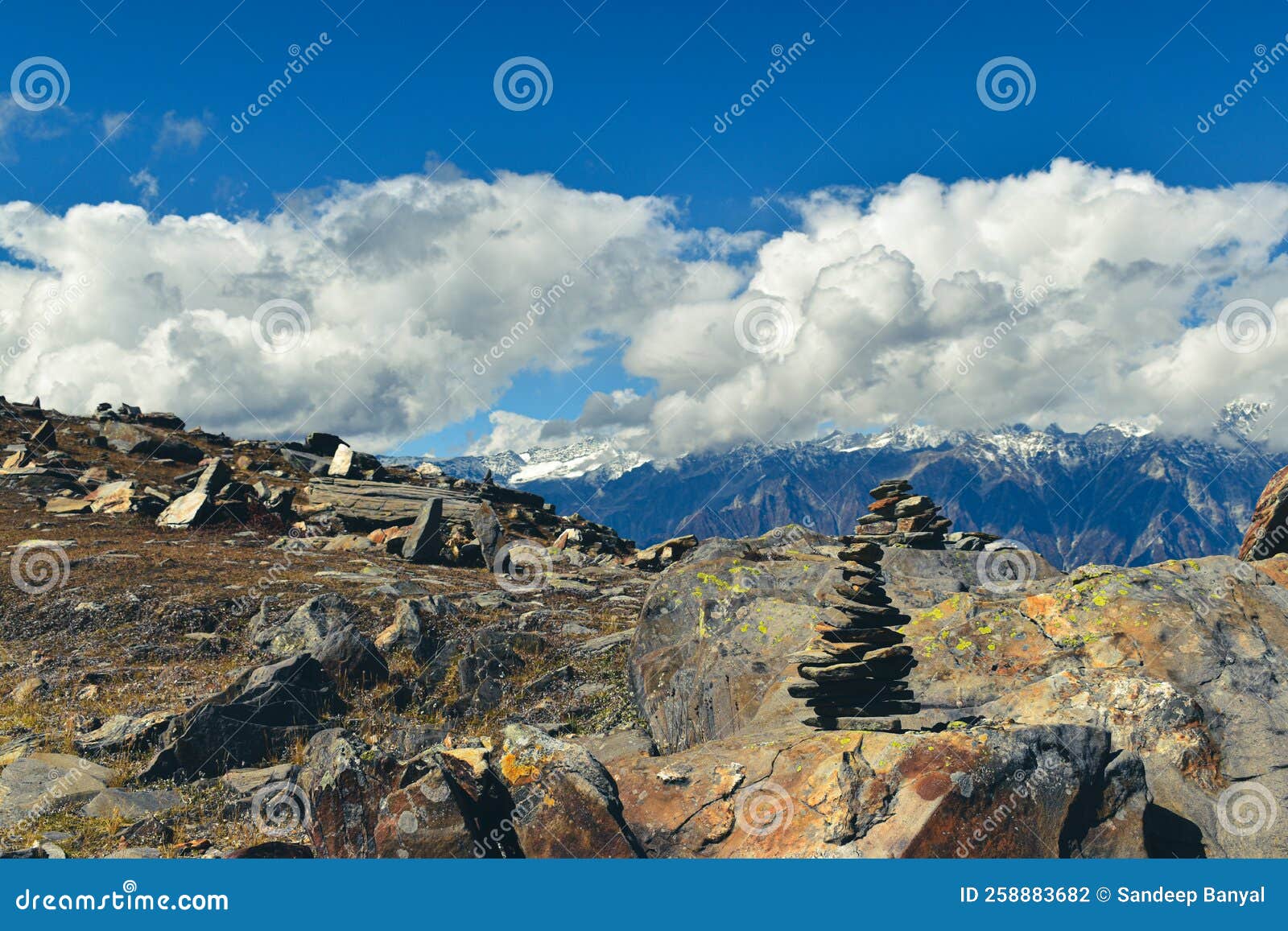 Landscape View of the Mountain Range - Gulaba, Manali Stock Photo ...