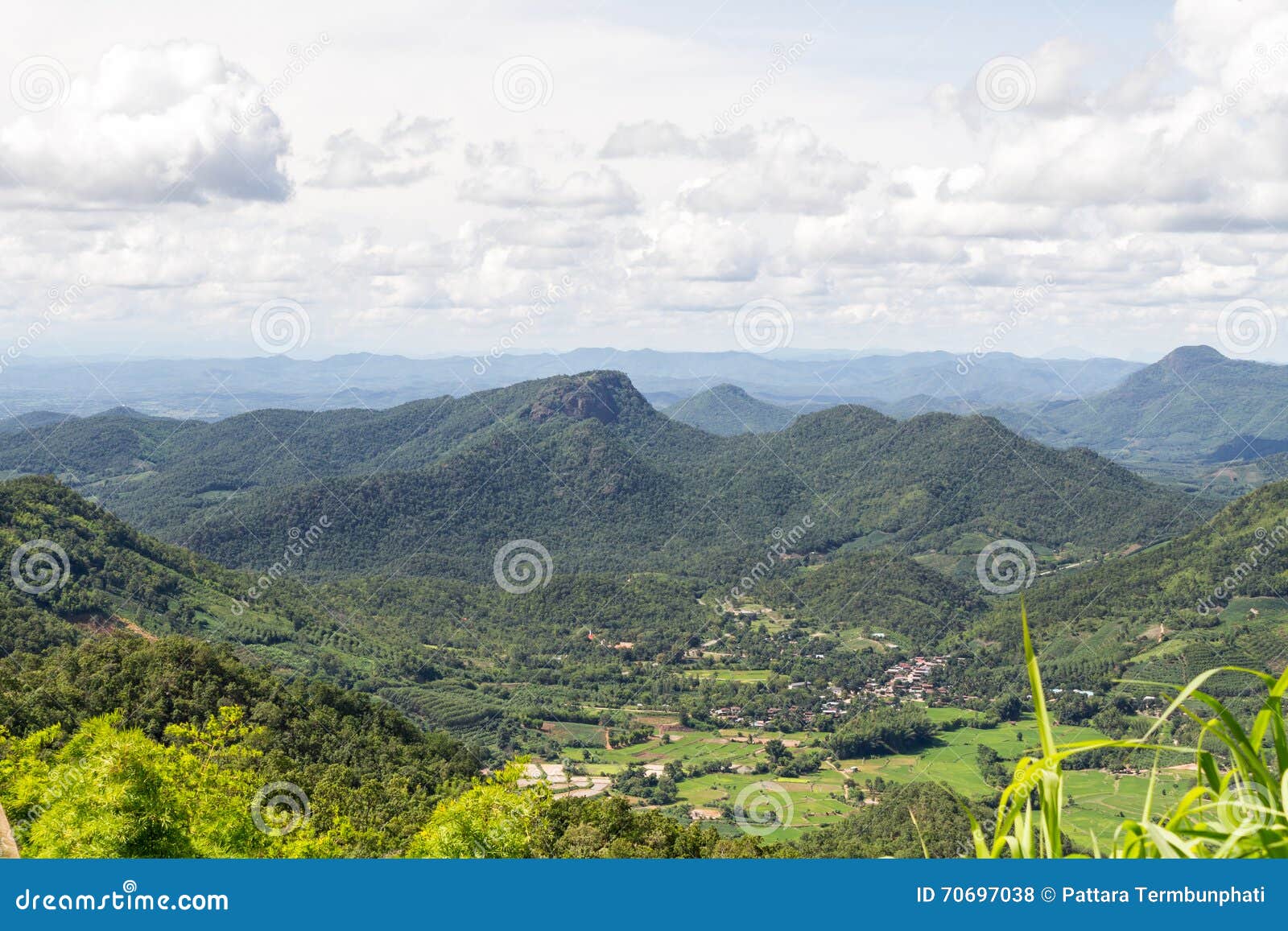 Landscape View on Mountain Top Stock Photo - Image of forest, beautiful ...