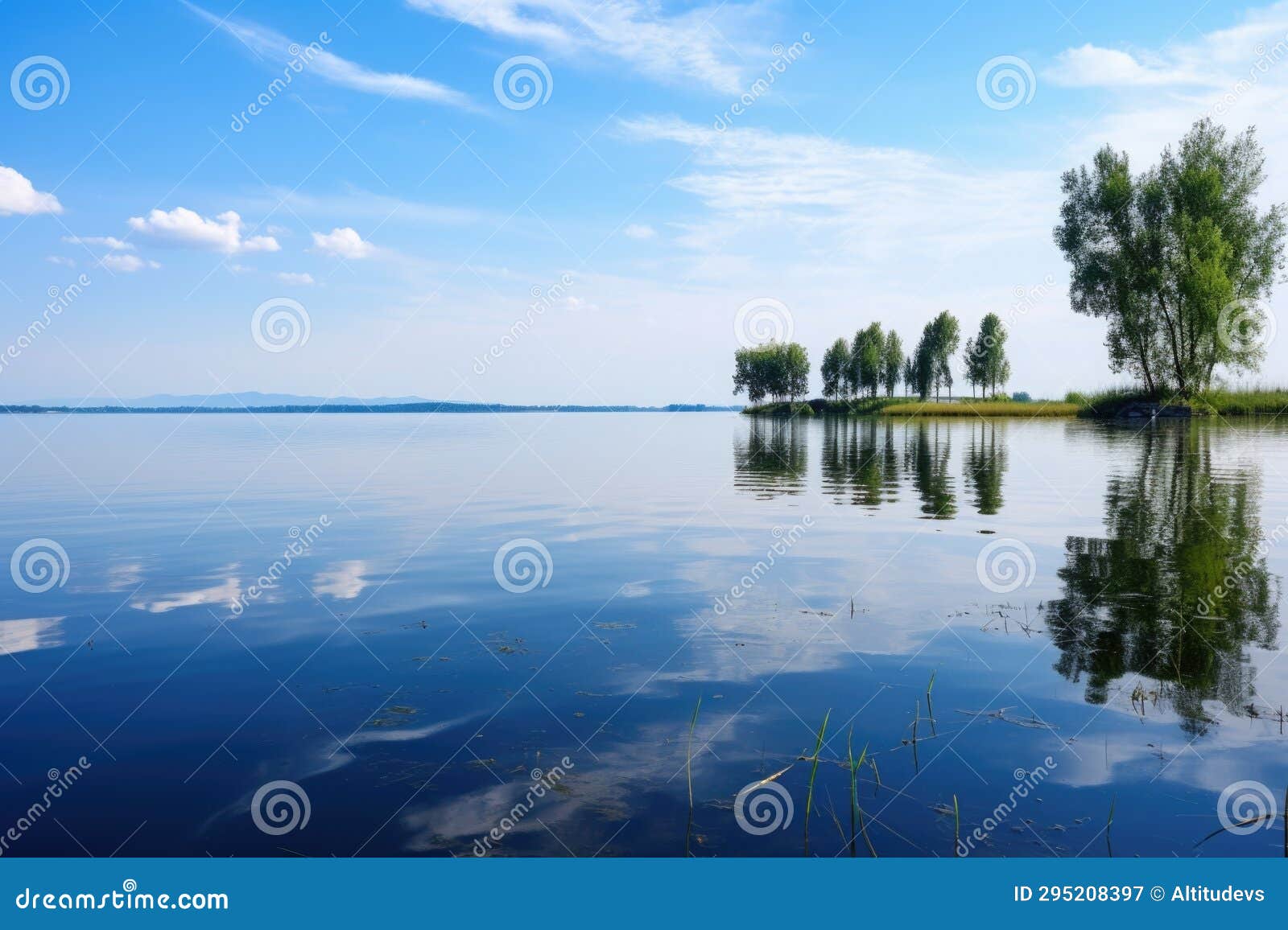 Landscape View of a Quiet Lake, Indicating a Peaceful Environment Stock ...