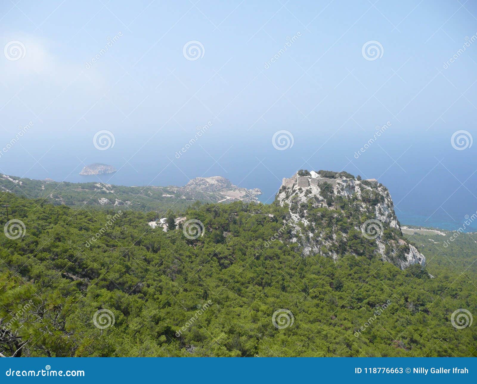 Landscape View Rhodes Island Greece Stock Image - Image of cloud ...