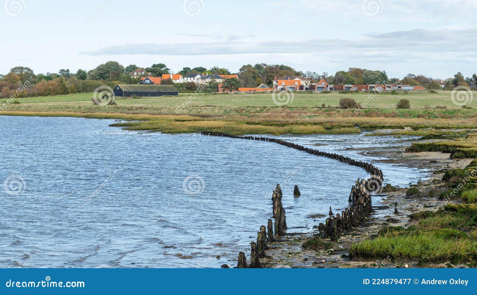 A Landscape View of the River Alde at Aldeburgh Stock Image - Image of ...