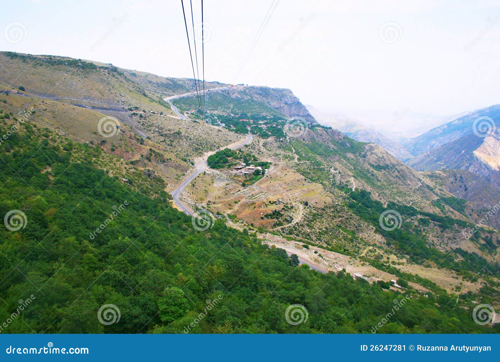 Landscape View from Ropeway Altitude Stock Image - Image of environment ...
