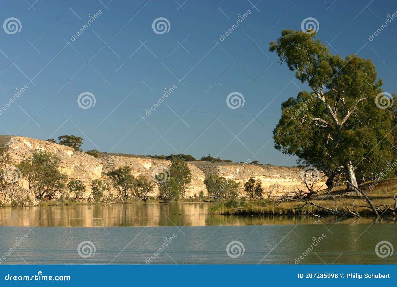 Landscape View of Sandstone Cliffs on the Banks of the Murray River in ...