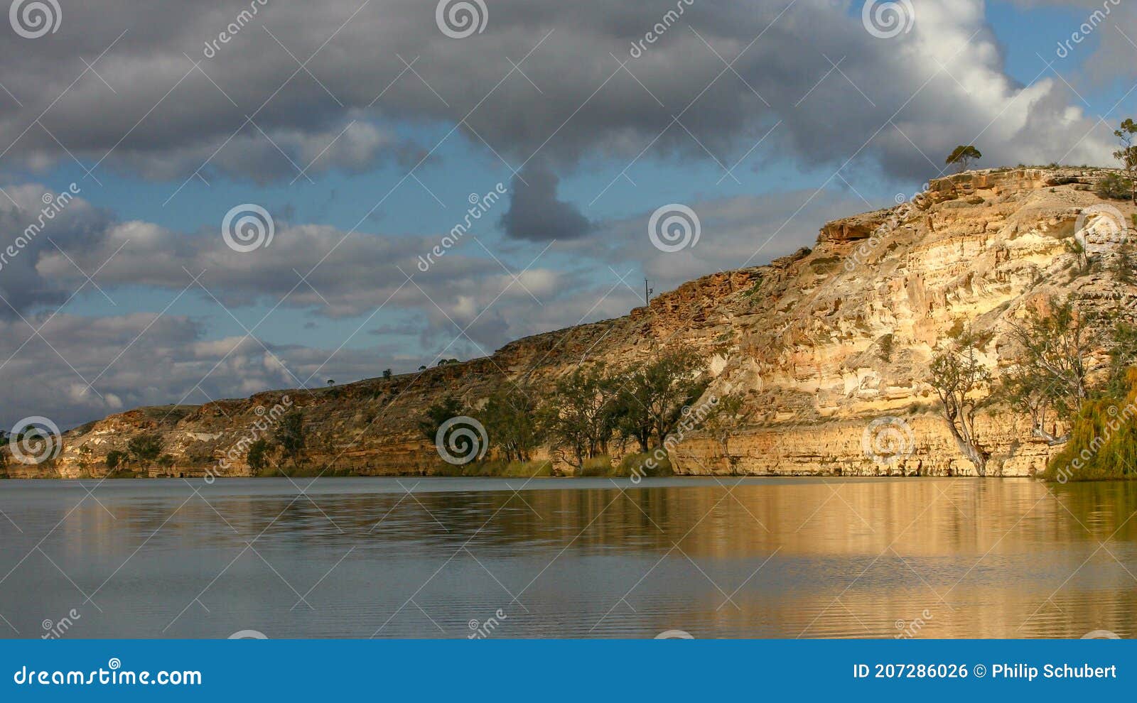 Landscape View of Sandstone Cliffs on the Banks of the Murray River in ...