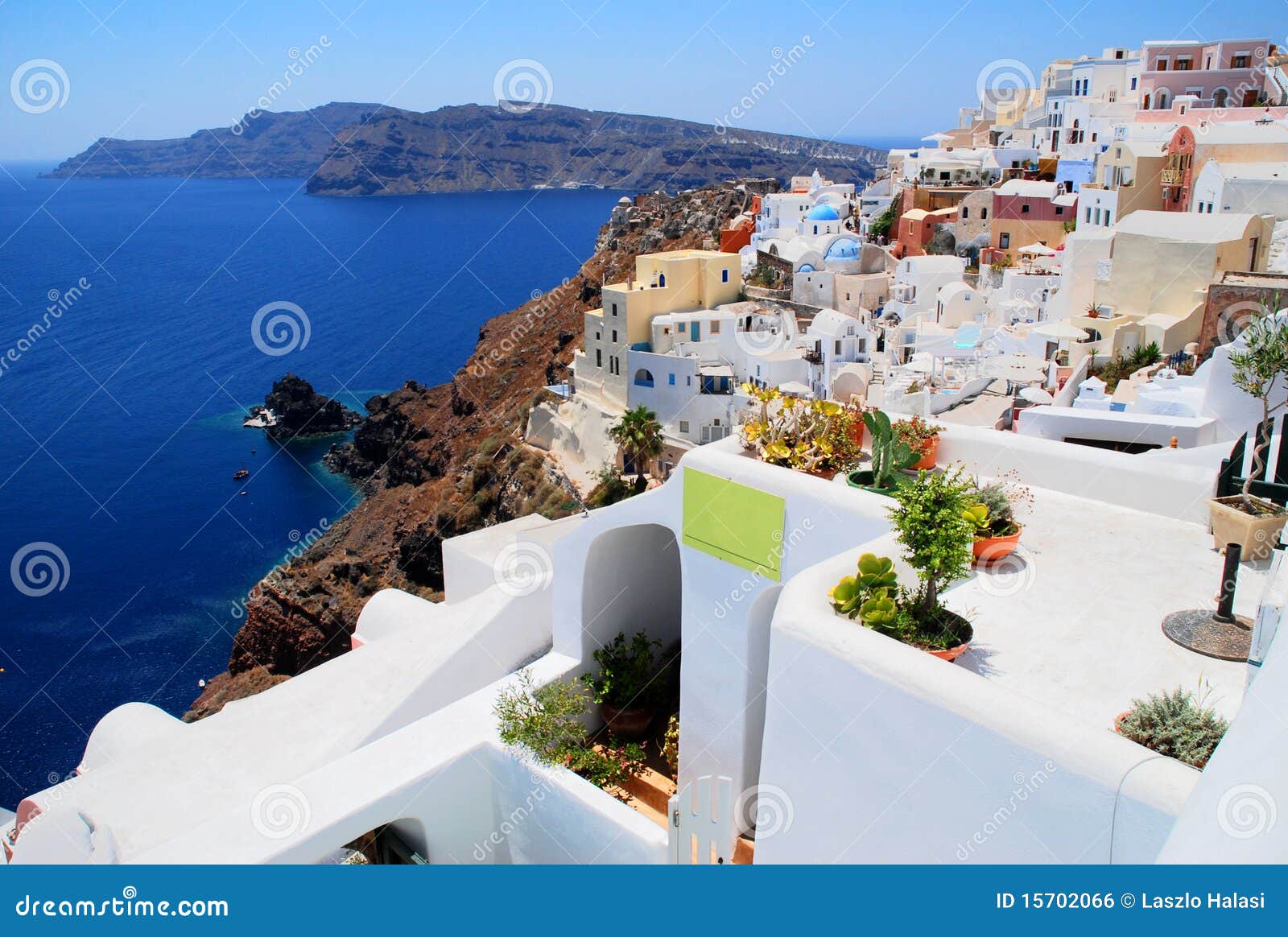 Landscape View in Santorini Stock Photo - Image of beauty, cruise: 15702066