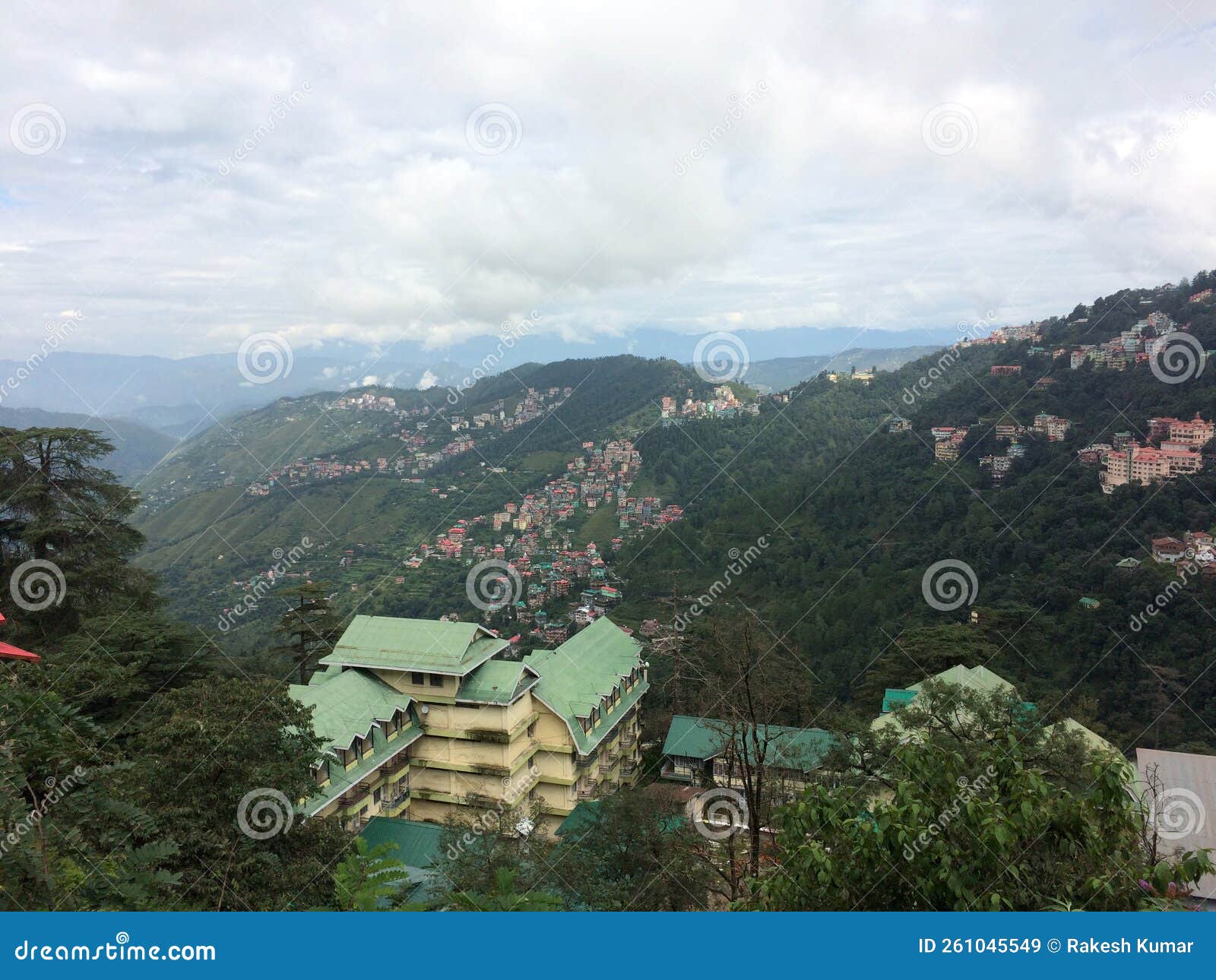 Landscape View of Shimla HIlls HP India 1 Stock Image - Image of ...