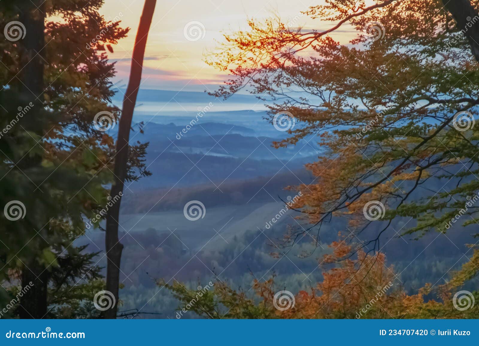 Landscape View of Sunrise in the Mountains. Horizontal Photography ...
