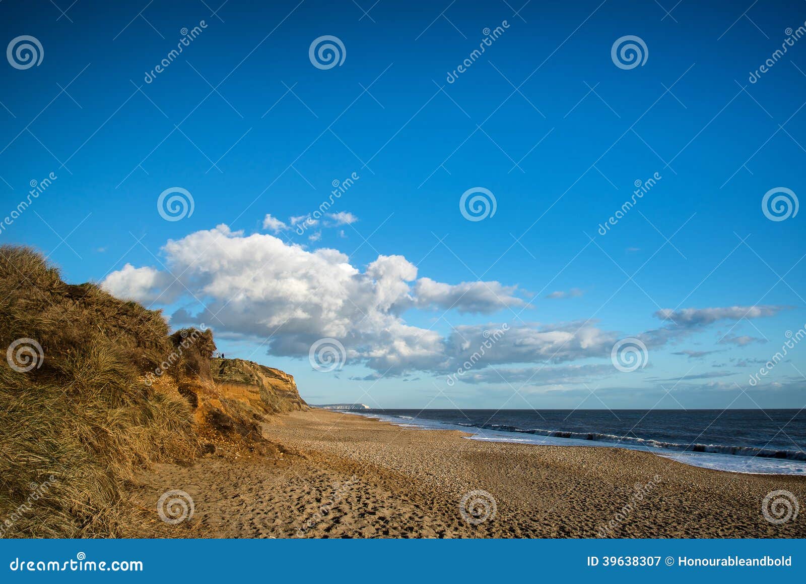 Landscape Vivd Sunset Over Beach and Cliffs Stock Image - Image of ...