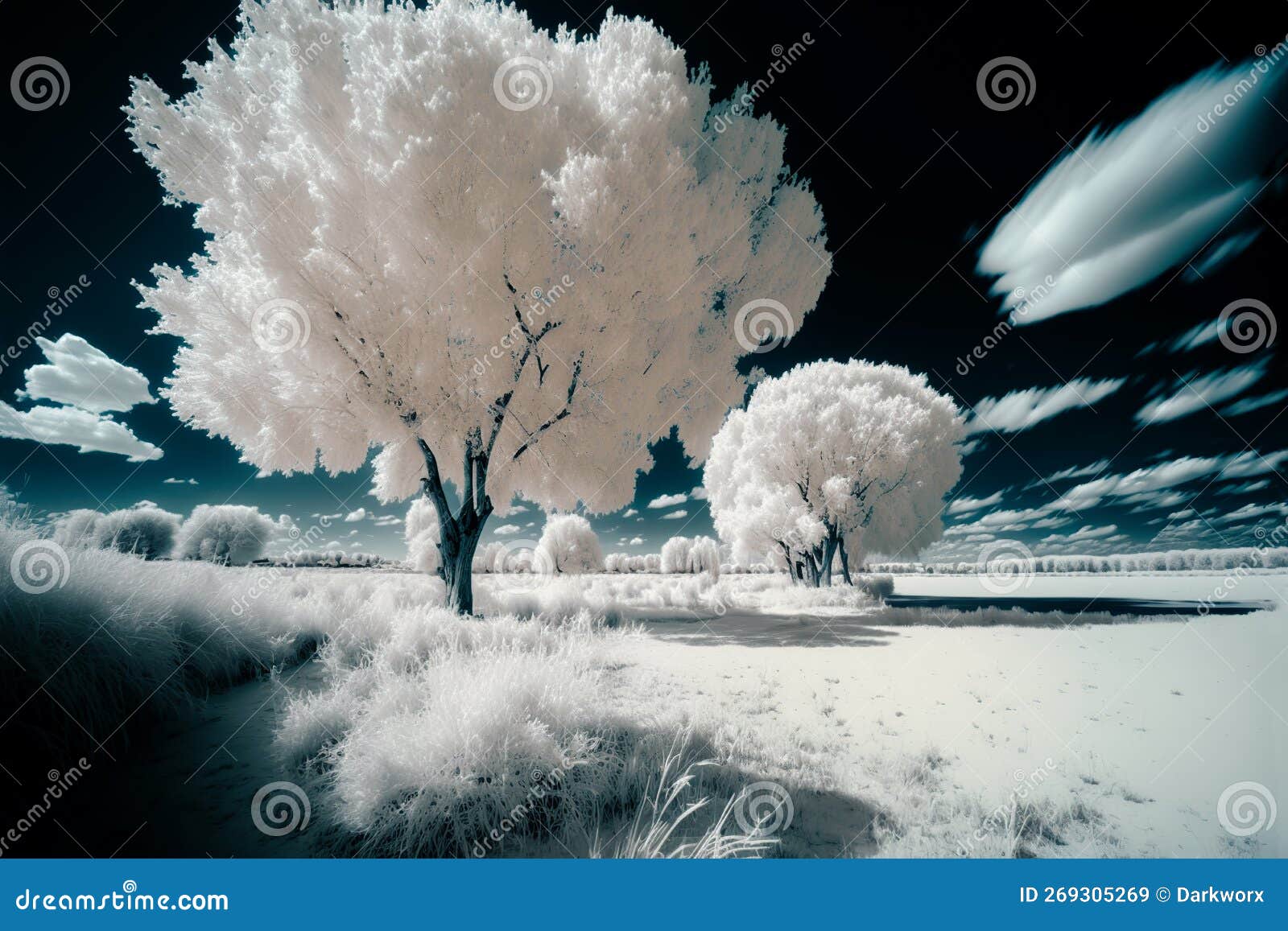 Surreal Relaxing Landscape- New Naturalism Background Royalty-Free ...