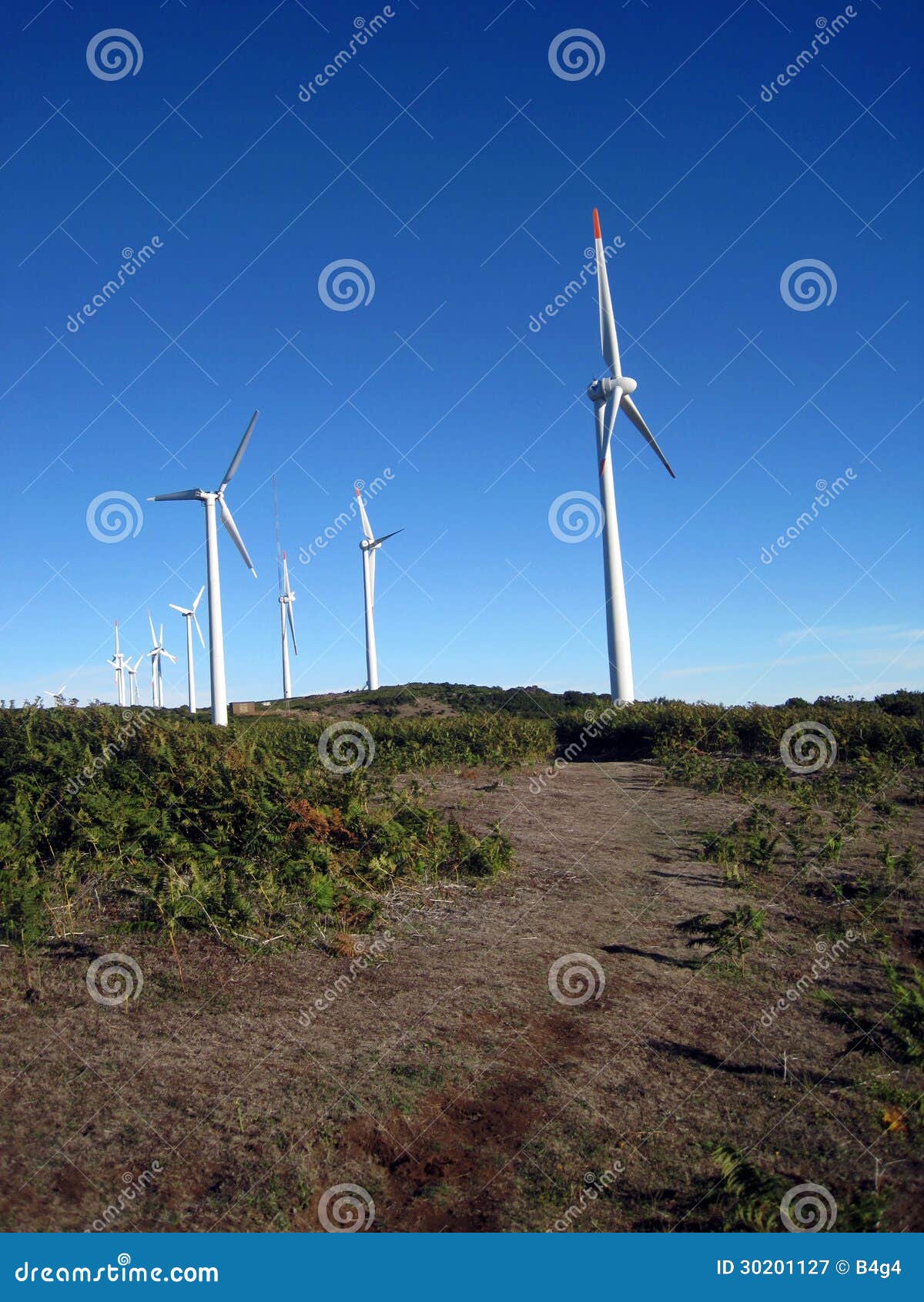 Wind towers stock image. Image of energy, generator, green - 30201127