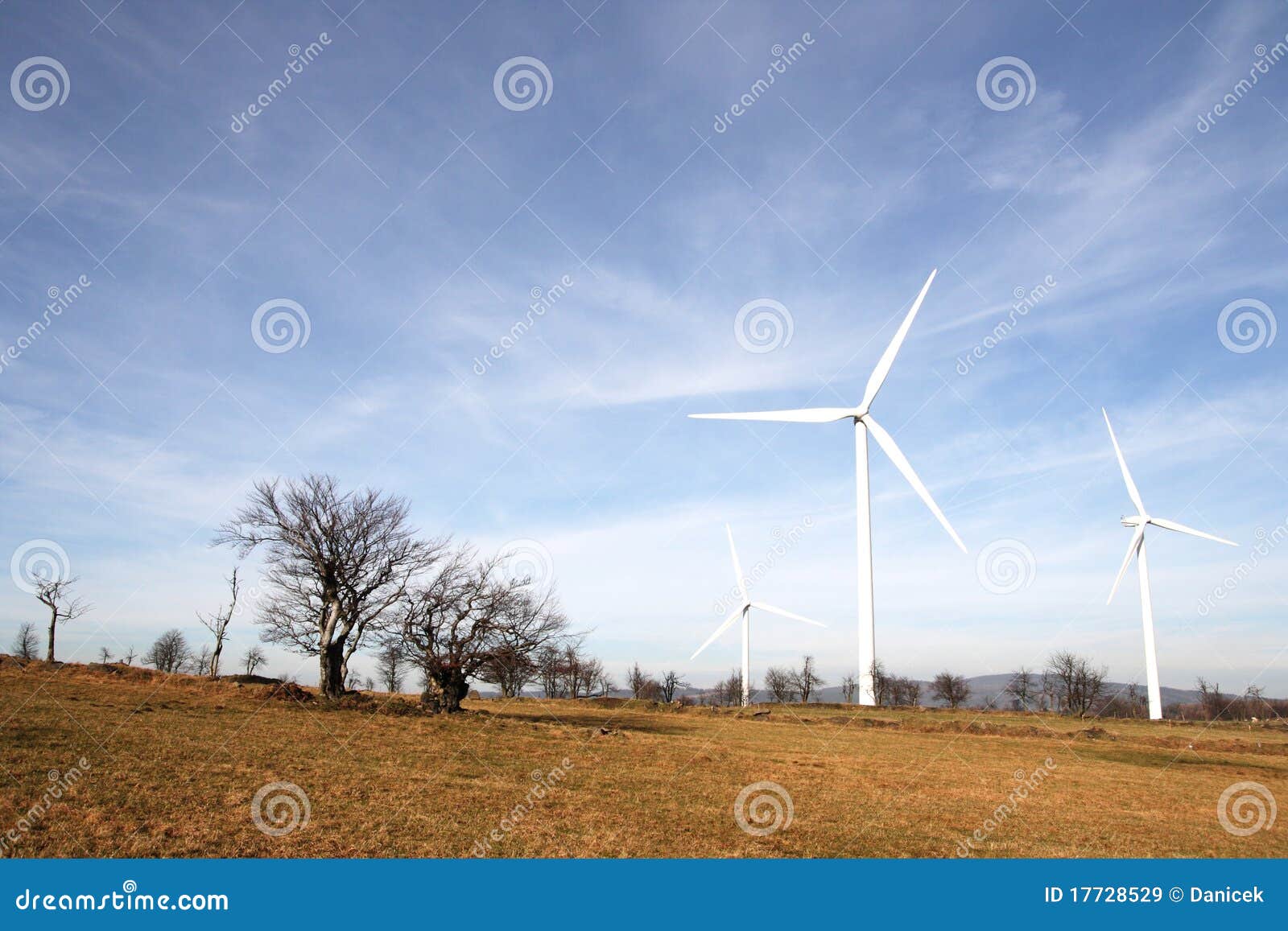 Landscape with windmills stock image. Image of power - 17728529