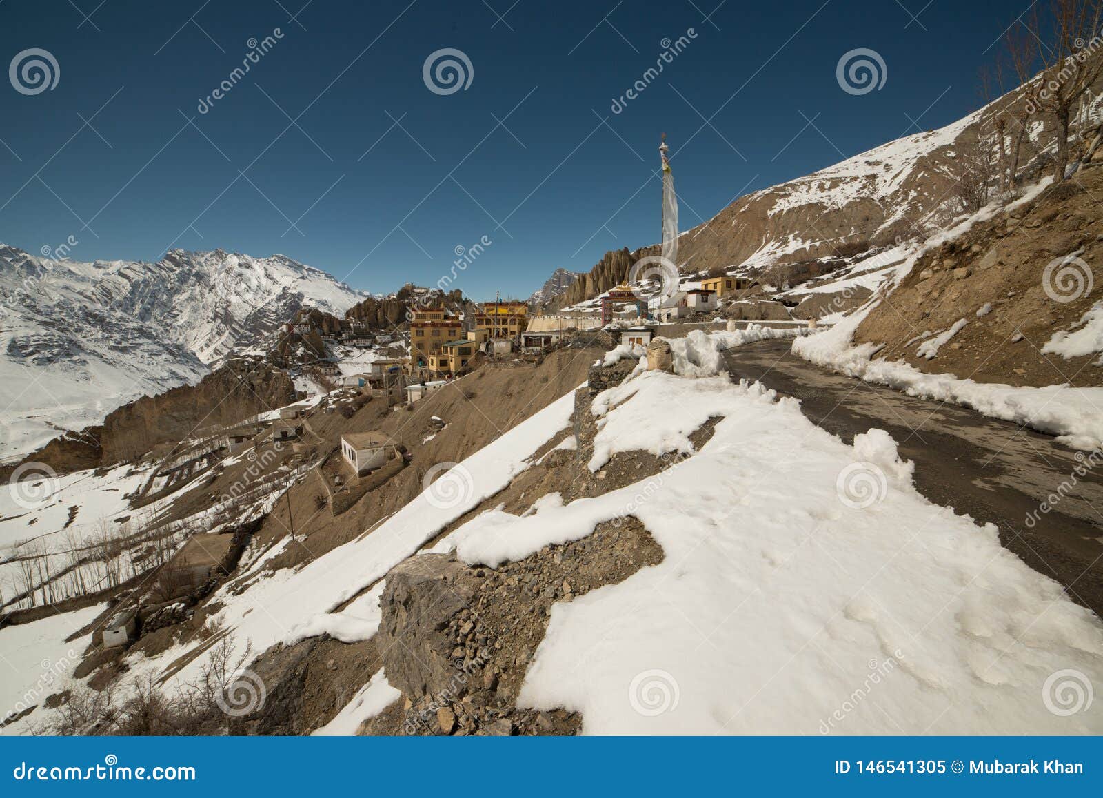 Landscape in Winter in Himalayas - India Stock Image - Image of dhankar ...