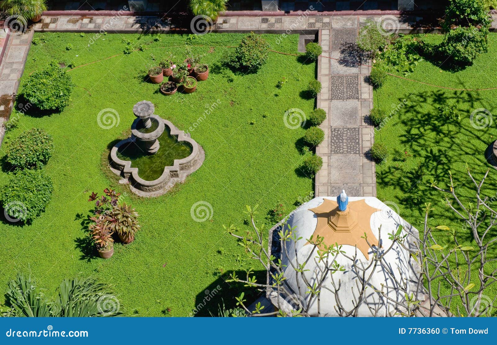 Landscaped Garden Aerial View Stock Photo - Image of garden, aerial ...