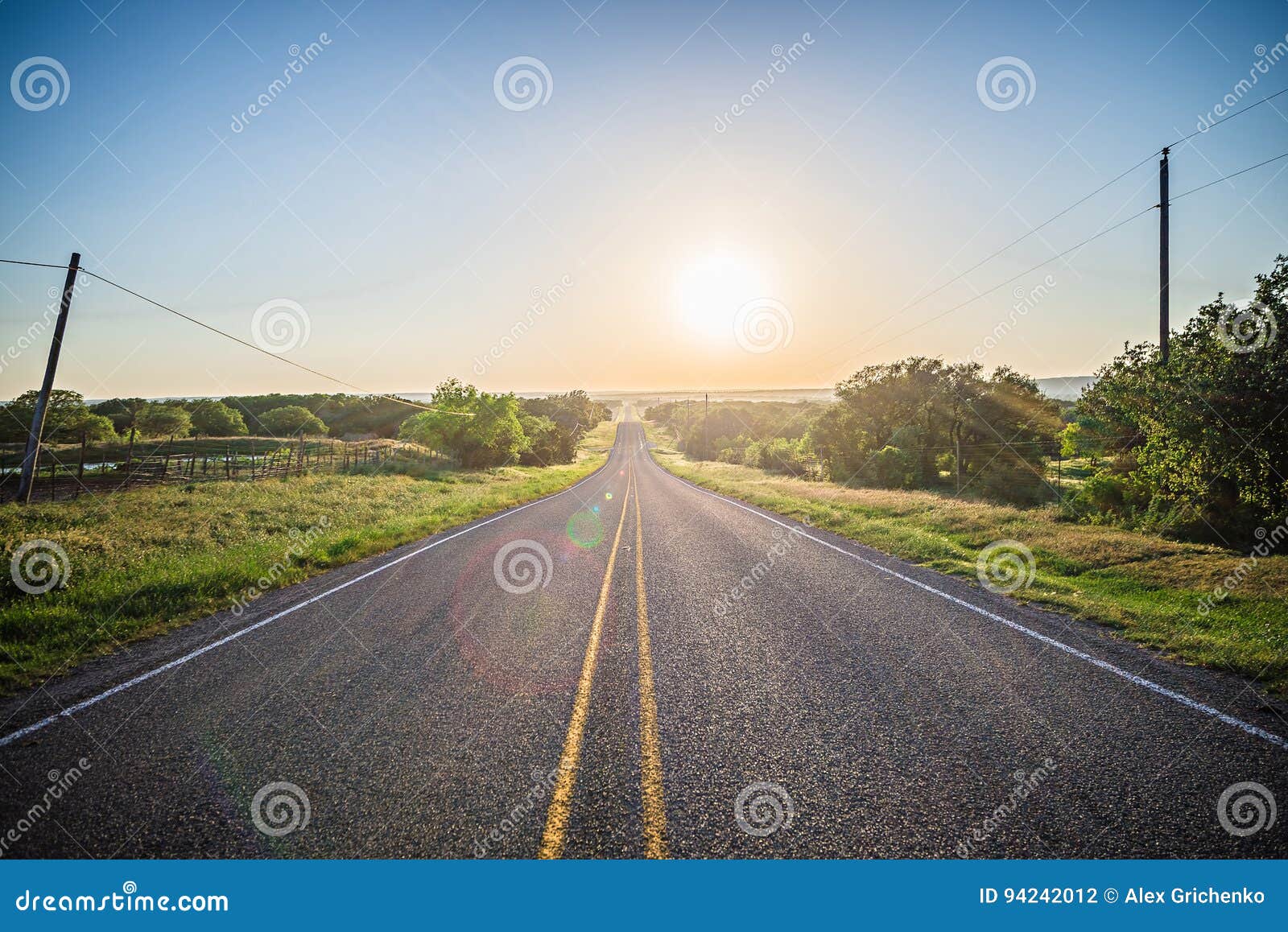Landscapes Around Willow City Loop Texas at Sunset Stock Photo - Image ...