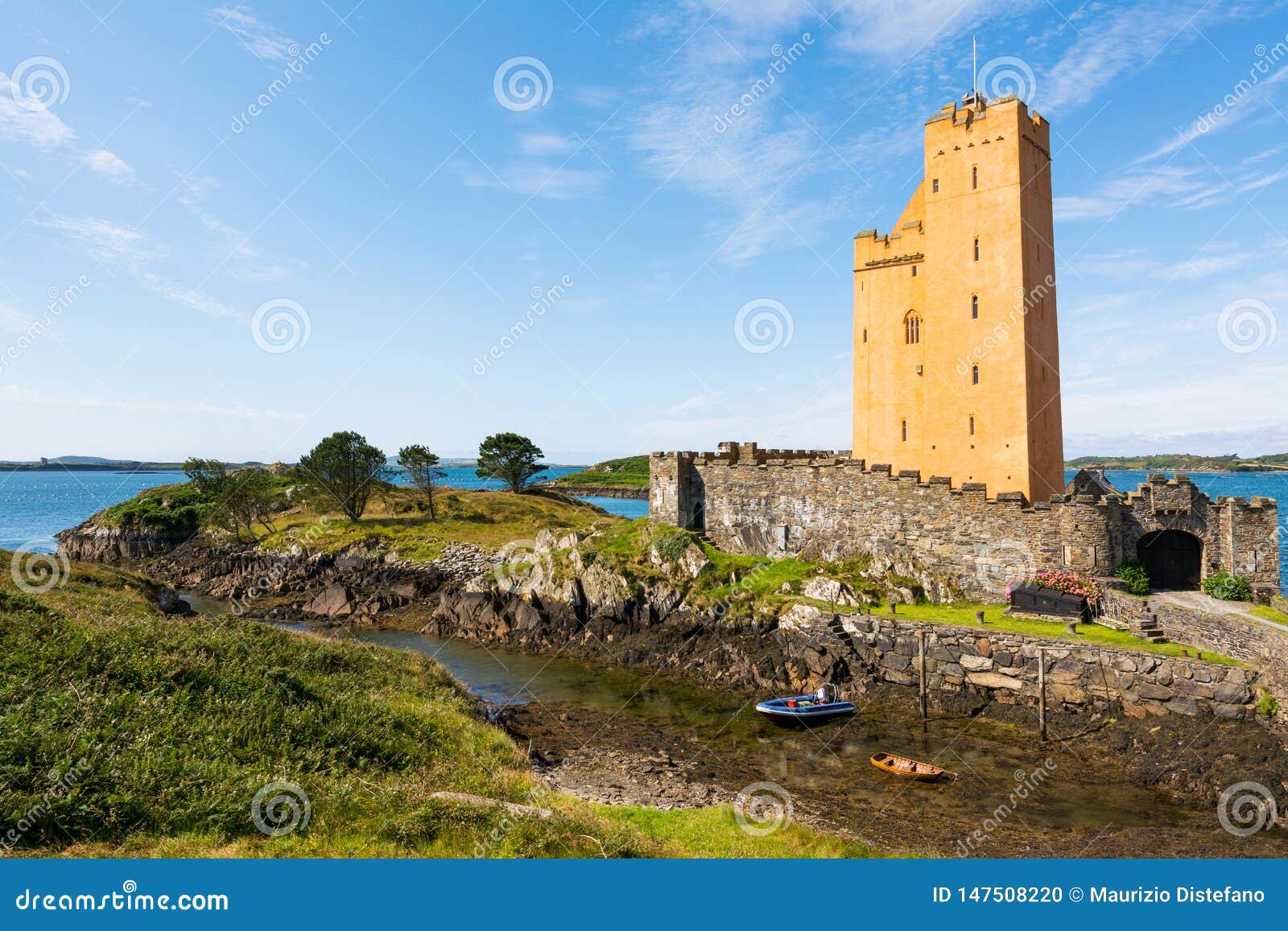 Landscapes of Ireland. Kilcoe Castle Stock Photo - Image of castle ...