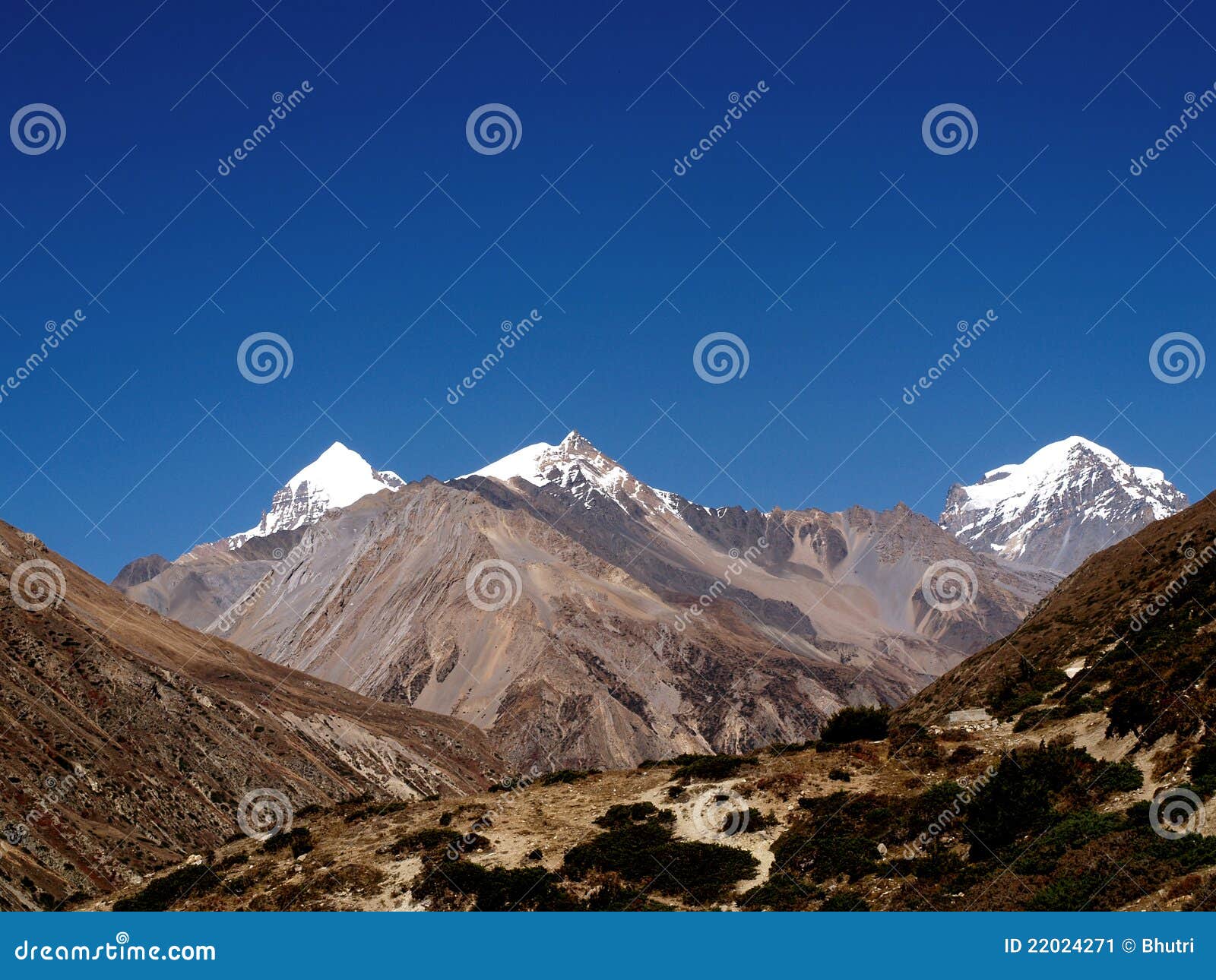 Landscapes in Manang stock image. Image of kharka, landscapes - 22024271