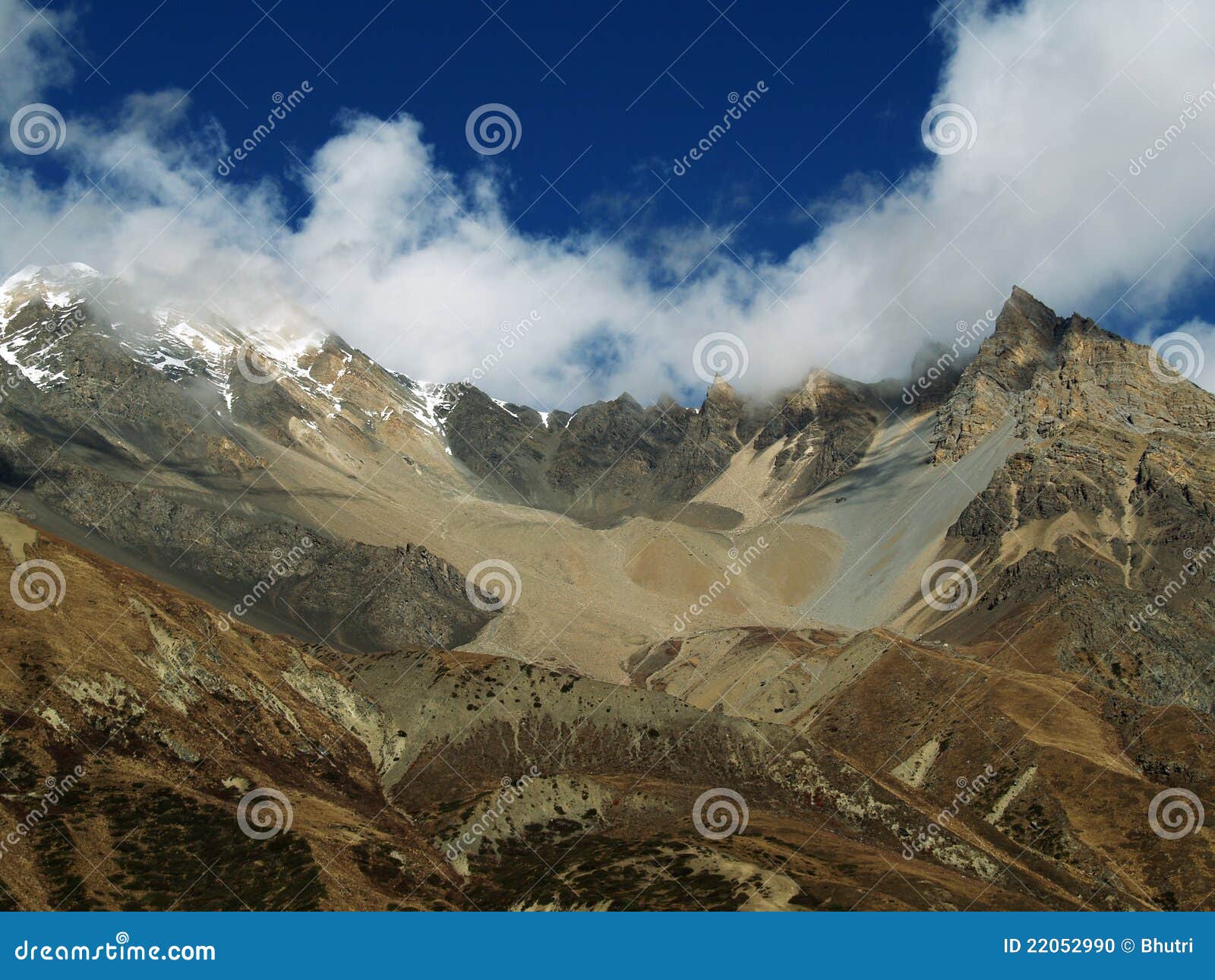 Landscapes in Manang stock photo. Image of pass, damodar - 22052990