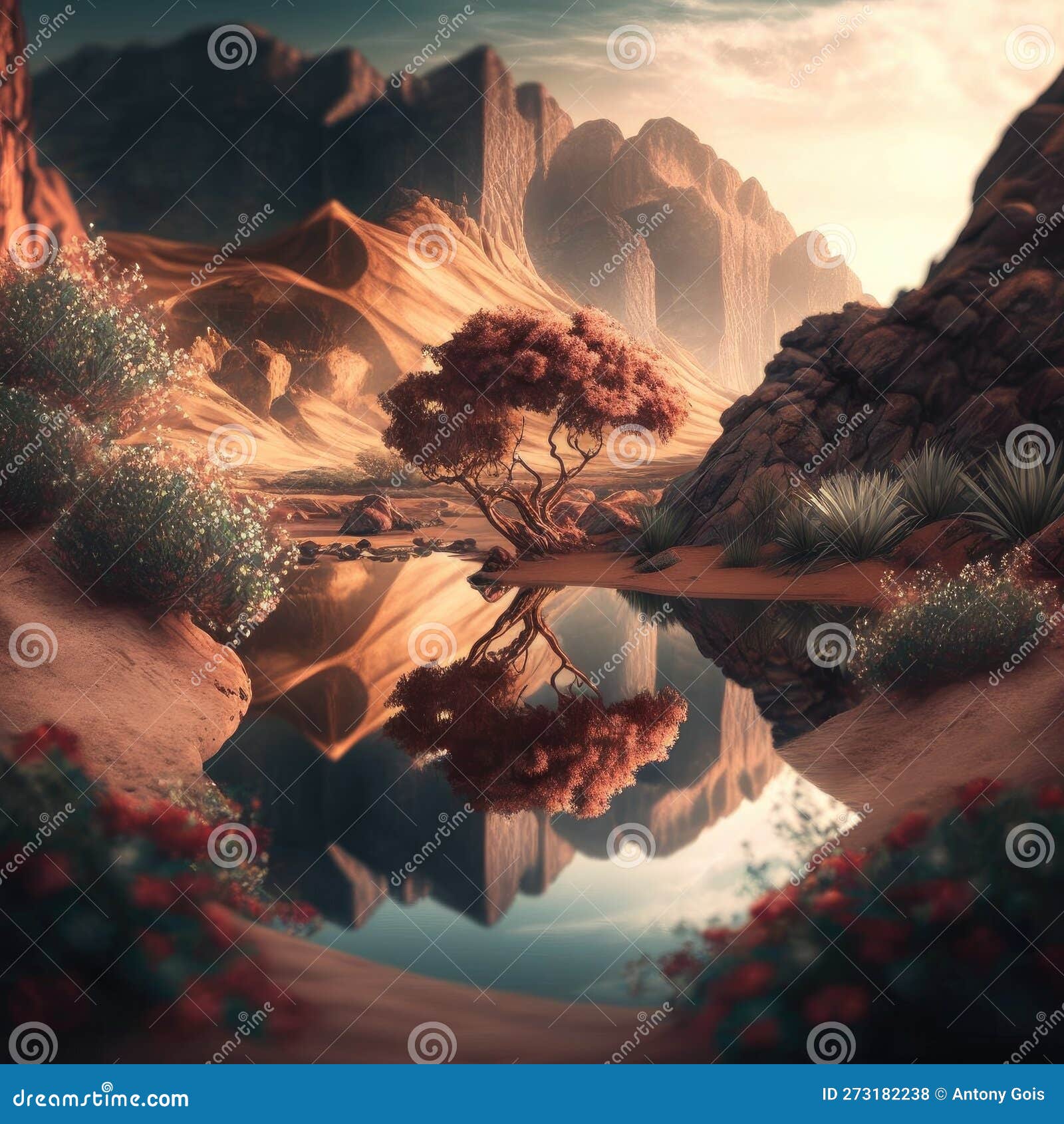 Abstract and Fictional Landscapes Created in AI in High Quality Stock ...