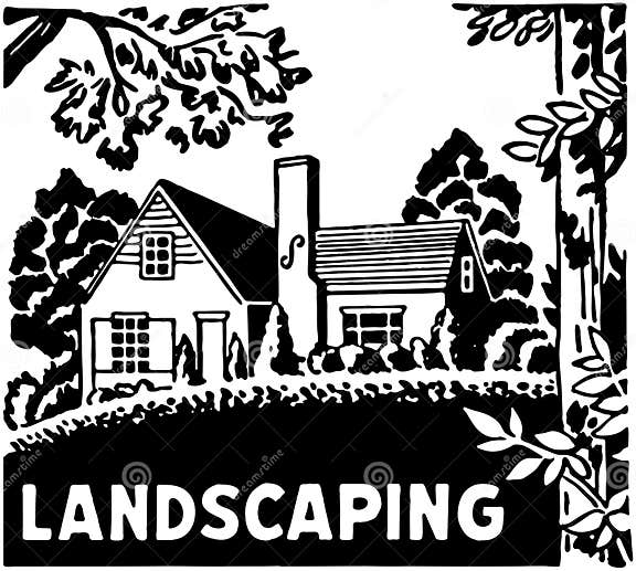 Landscaping stock vector. Illustration of yards, graphics - 42096706