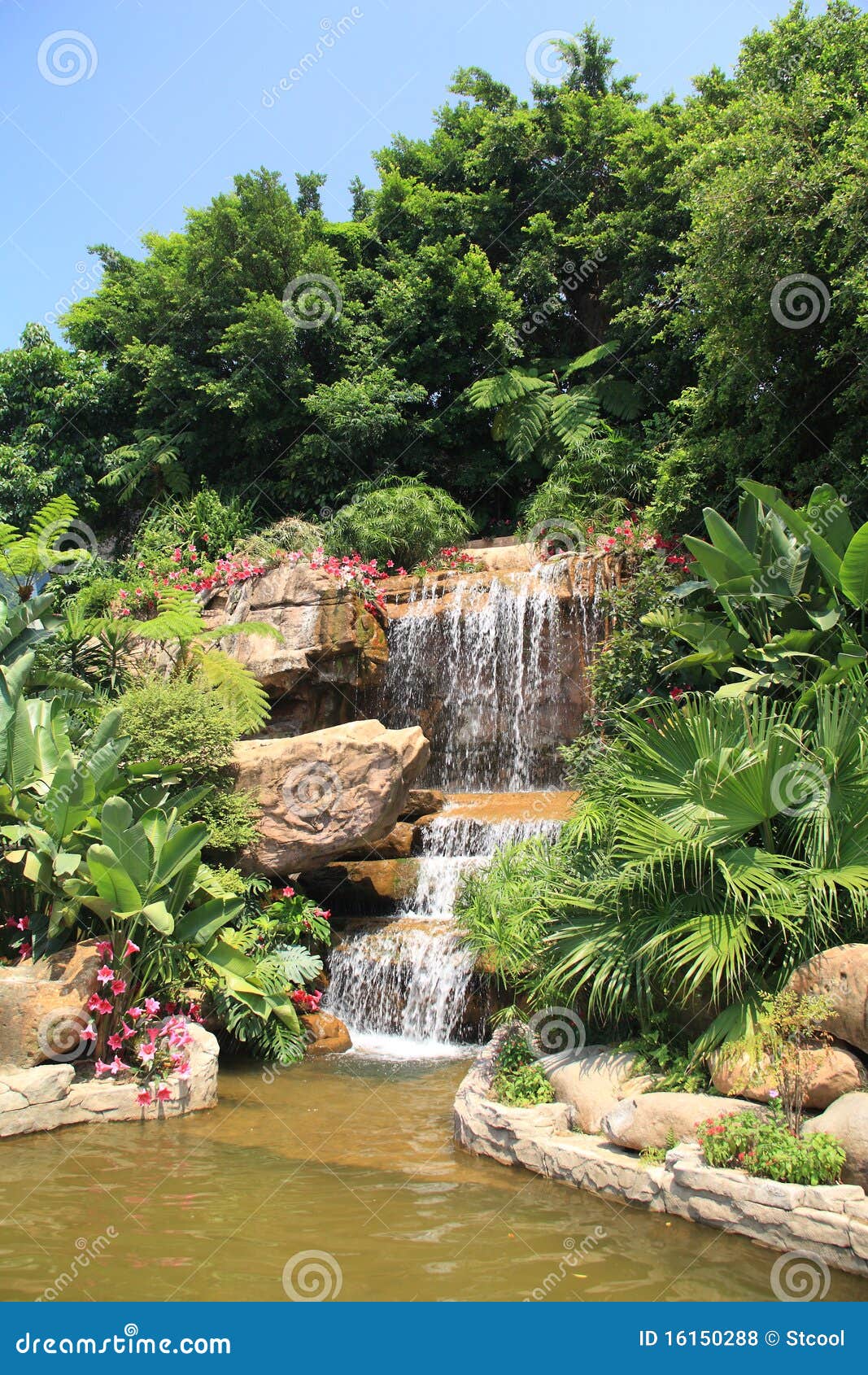 Landscaping Architect with Running Water Stock Photo - Image of stone ...