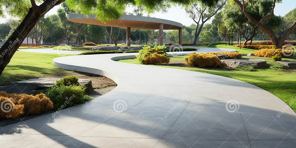 Landscaping Design Idea for Outdoor Stock Illustration - Illustration ...
