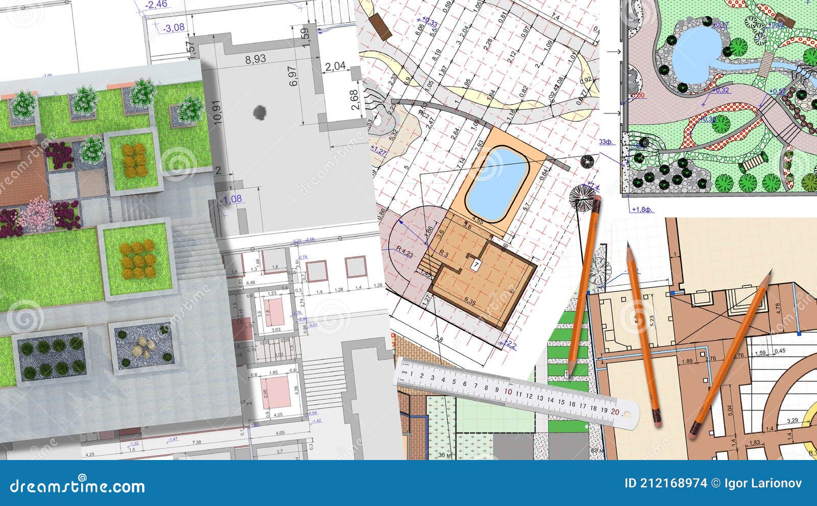 Illustration of Garden Plots Plans Stock Illustration - Illustration of ...