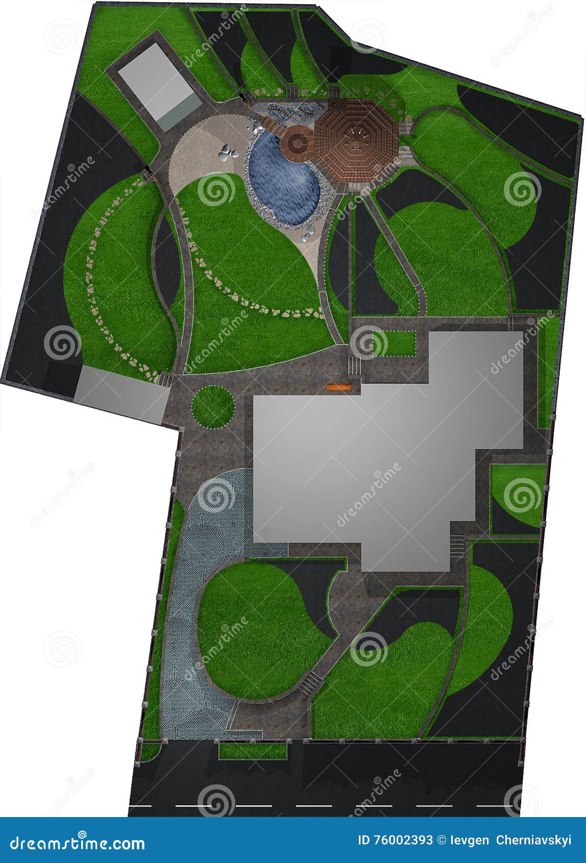 Landscaping Master Plan, 2D Sketch Royalty-Free Stock Photography ...