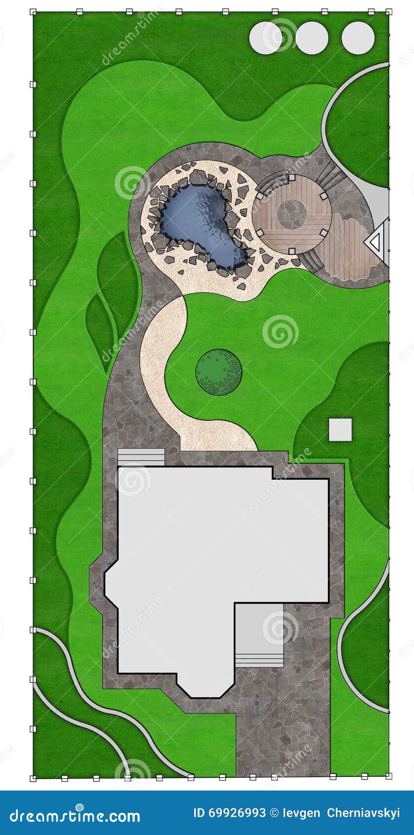 Landscaping Master Plan, 2d Sketch Royalty-Free Stock Photography ...
