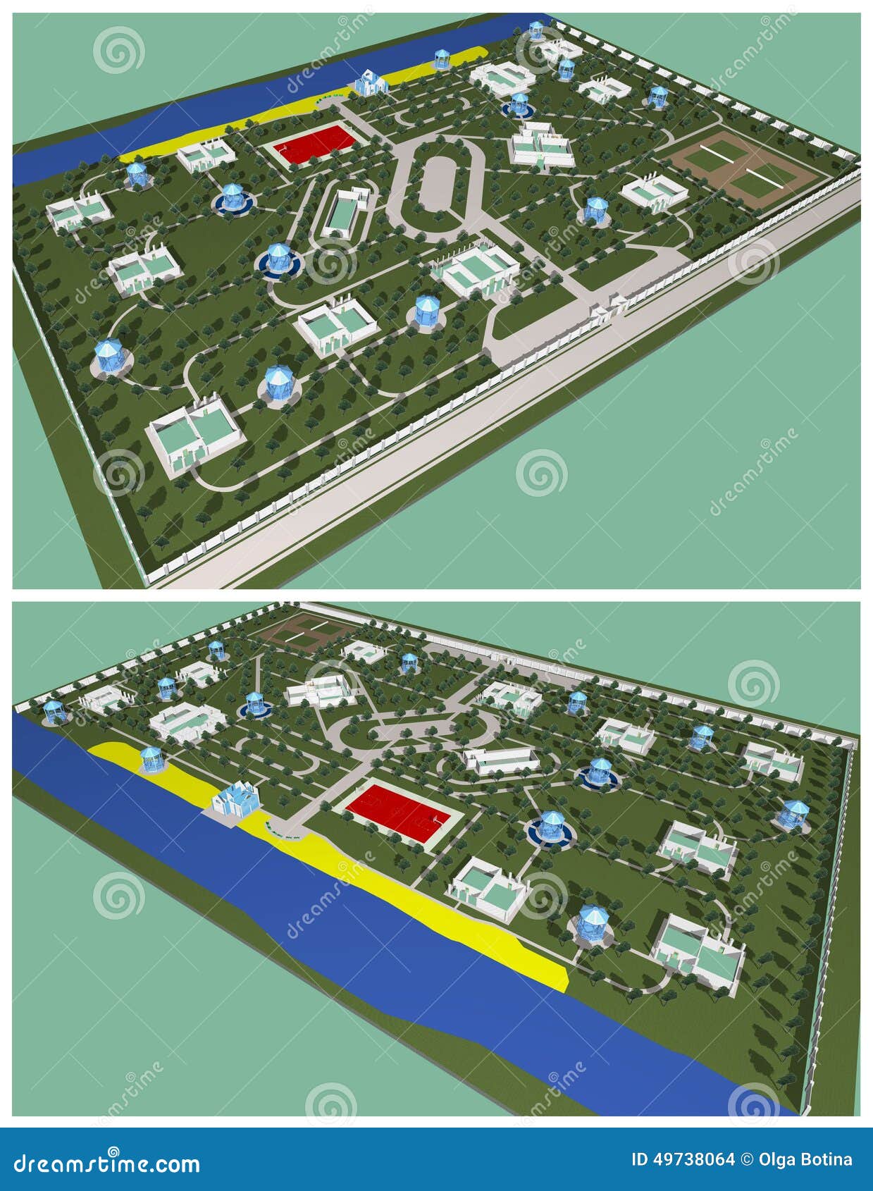 Landscaping stock illustration. Illustration of building - 49738064