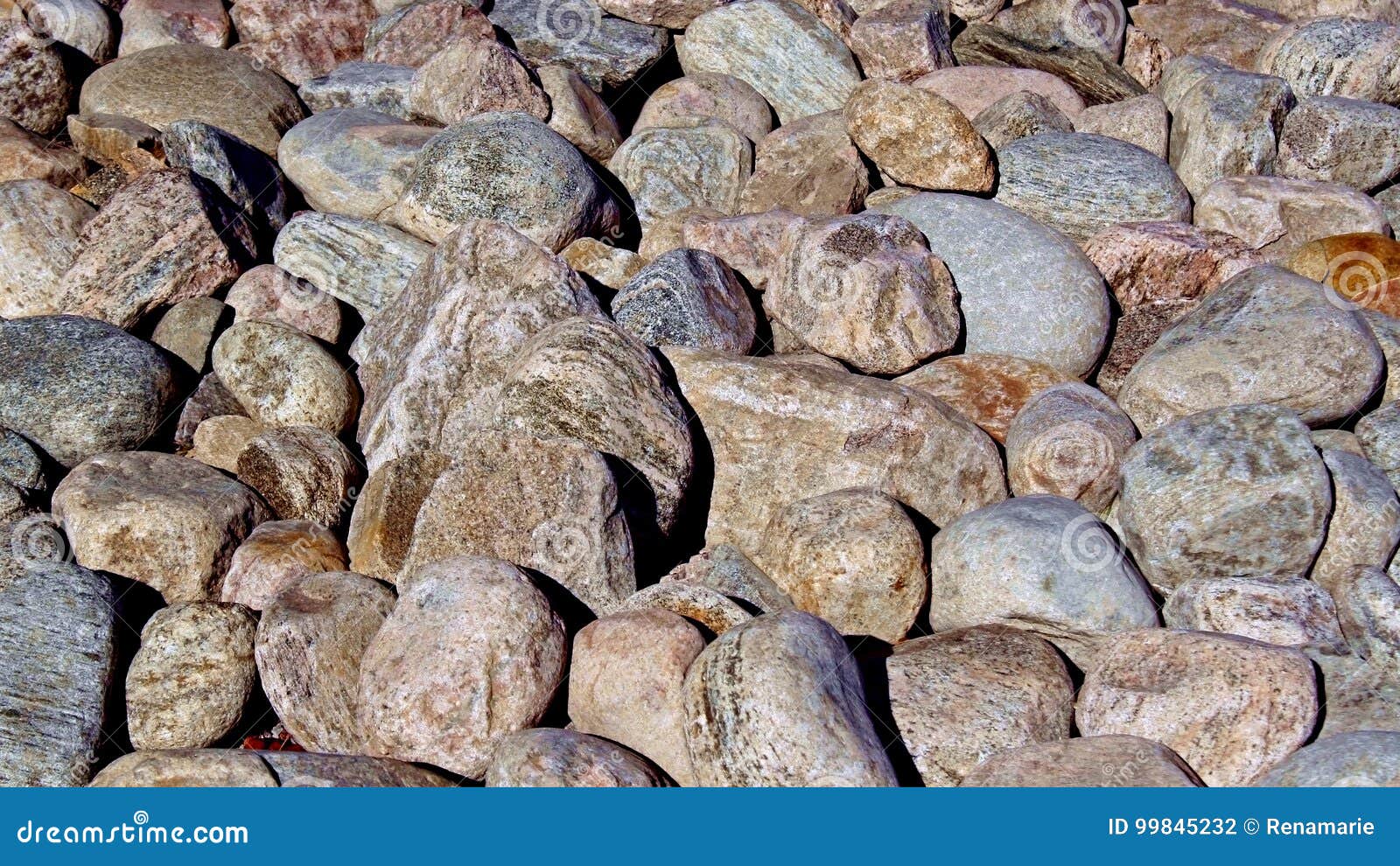 Landscaping Stones in Assorted Sizes and Colors Stock Photo - Image of ...