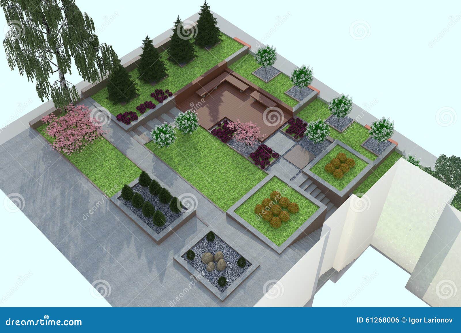 Landscaping stock illustration. Illustration of landscape - 61268006