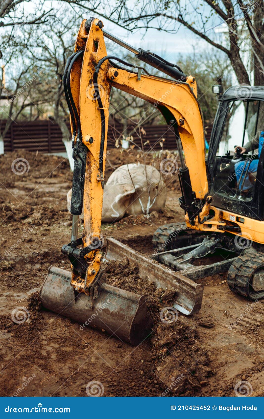 Landscaping Works in the Home Garden at Construction Site Stock Photo ...