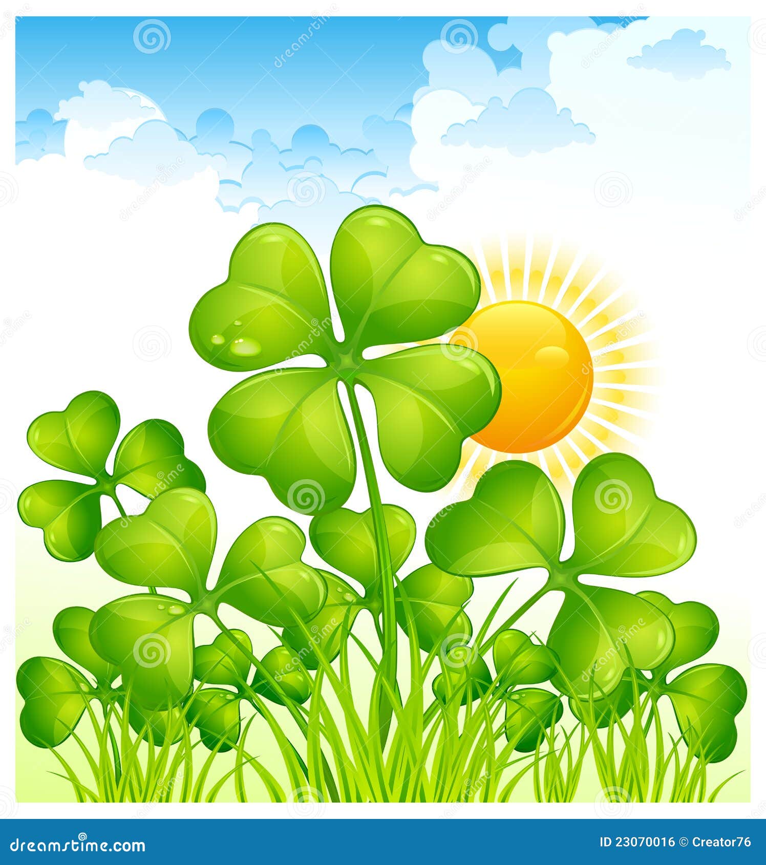 Landschaft mit klee Stock-Fotos - Melden Sie sich kostenlos an