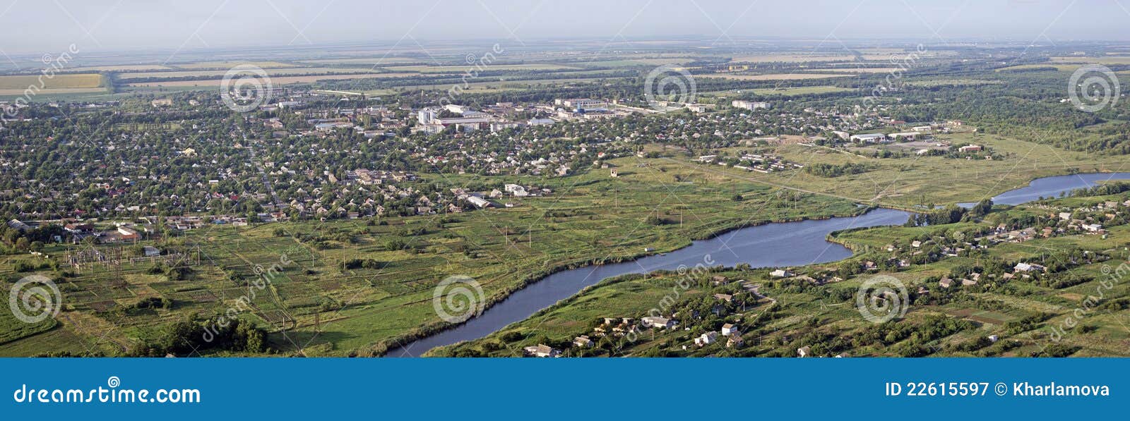 Landschap Met Een Vogelperspectief Stock Afbeelding - Image of vlieg ...