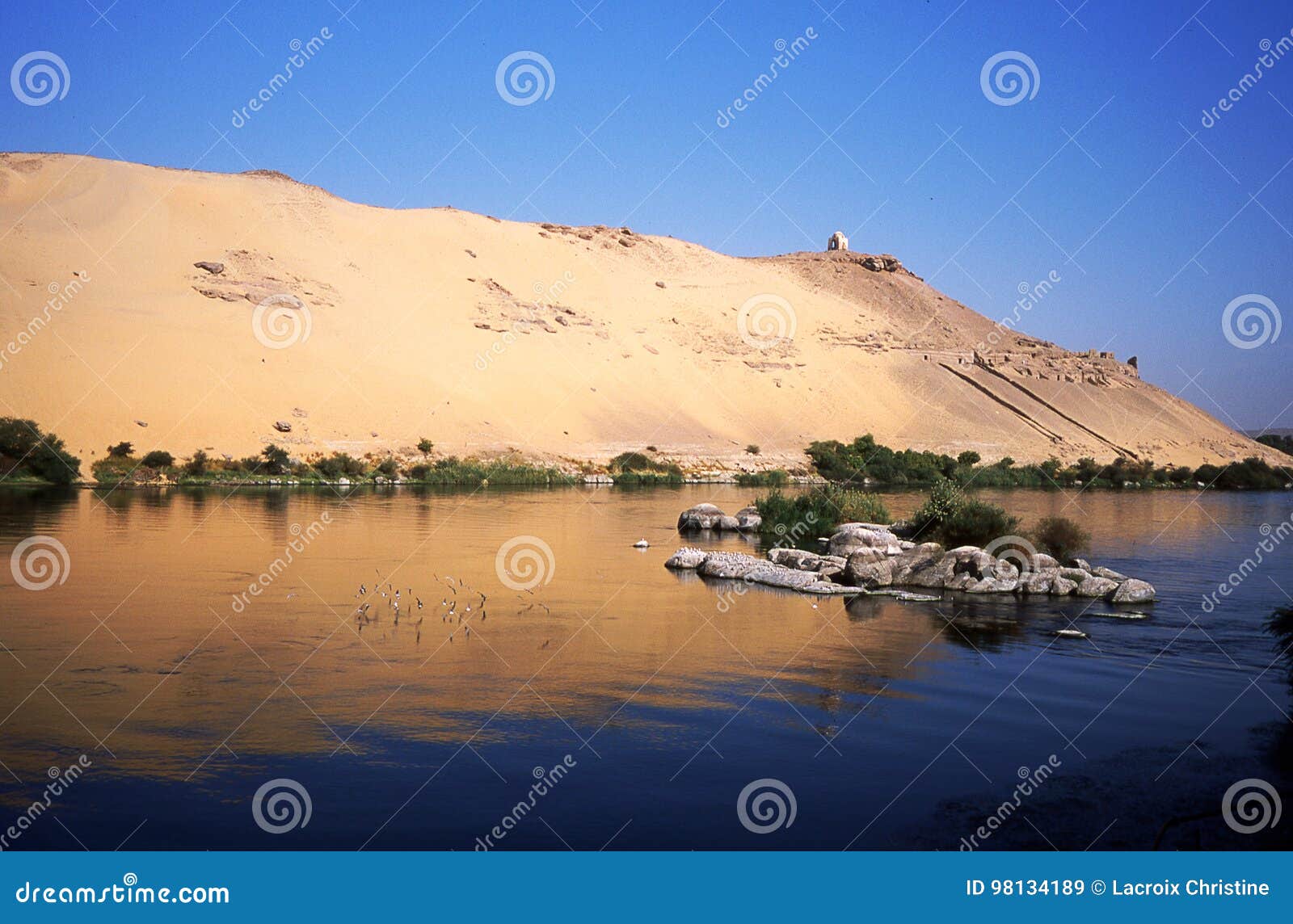 Landschap van de Nijl stock afbeelding. Image of zand - 98134189